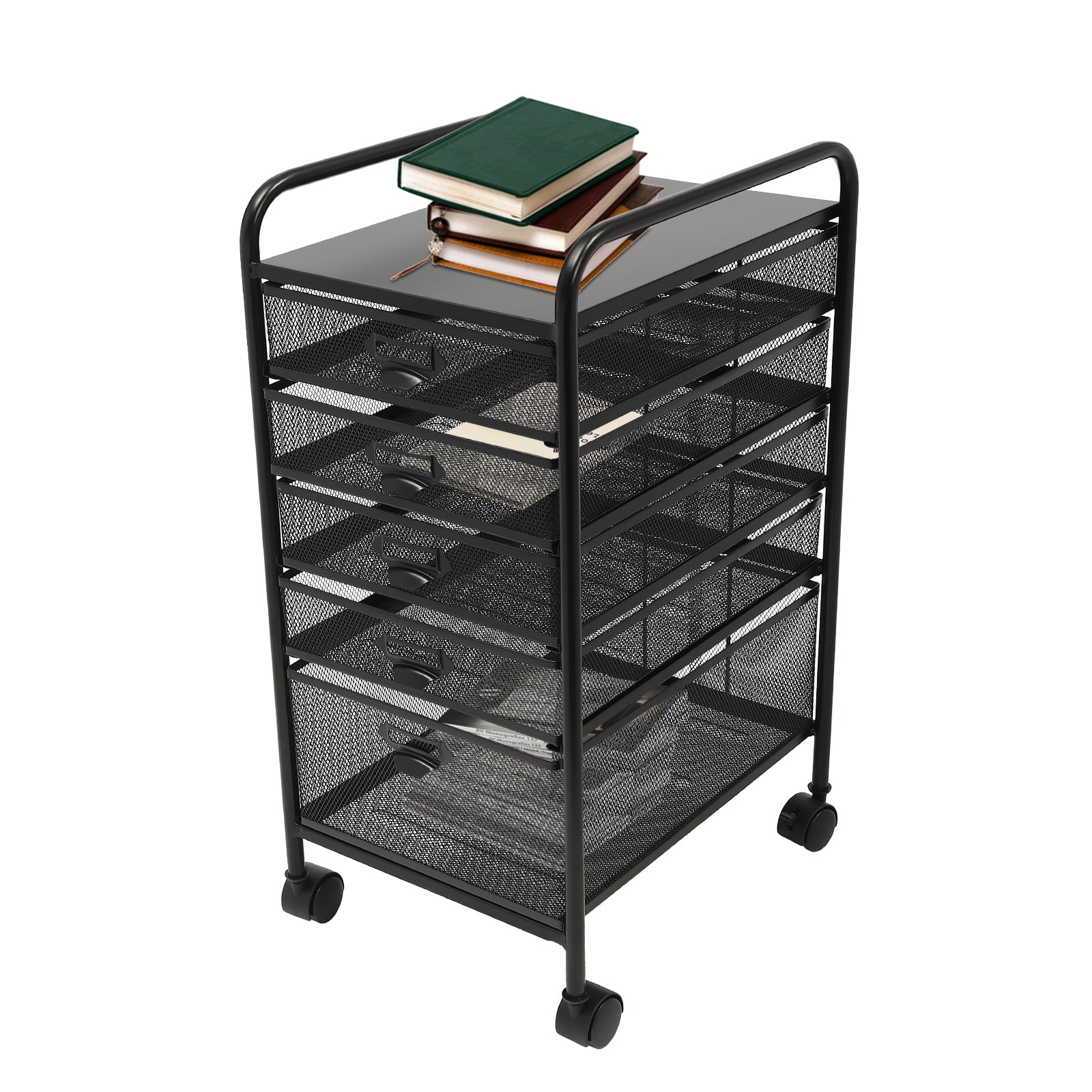 Dwellnix Modern Desk Apothecary Cabinet, 5 Removable Mesh Drawers ...
