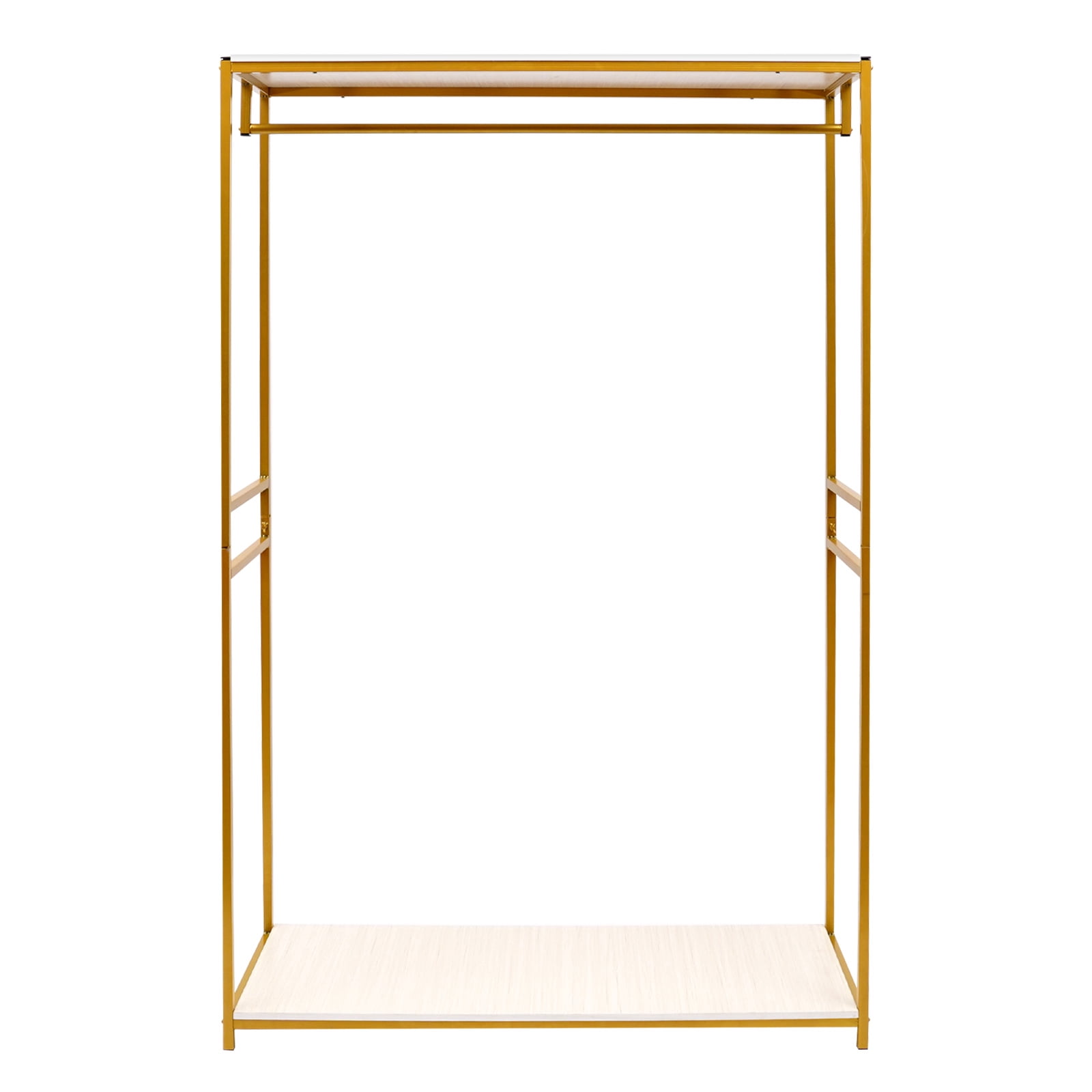 Dwellnix Modern Gold Frame Clothing Display Rack, Freestanding ...