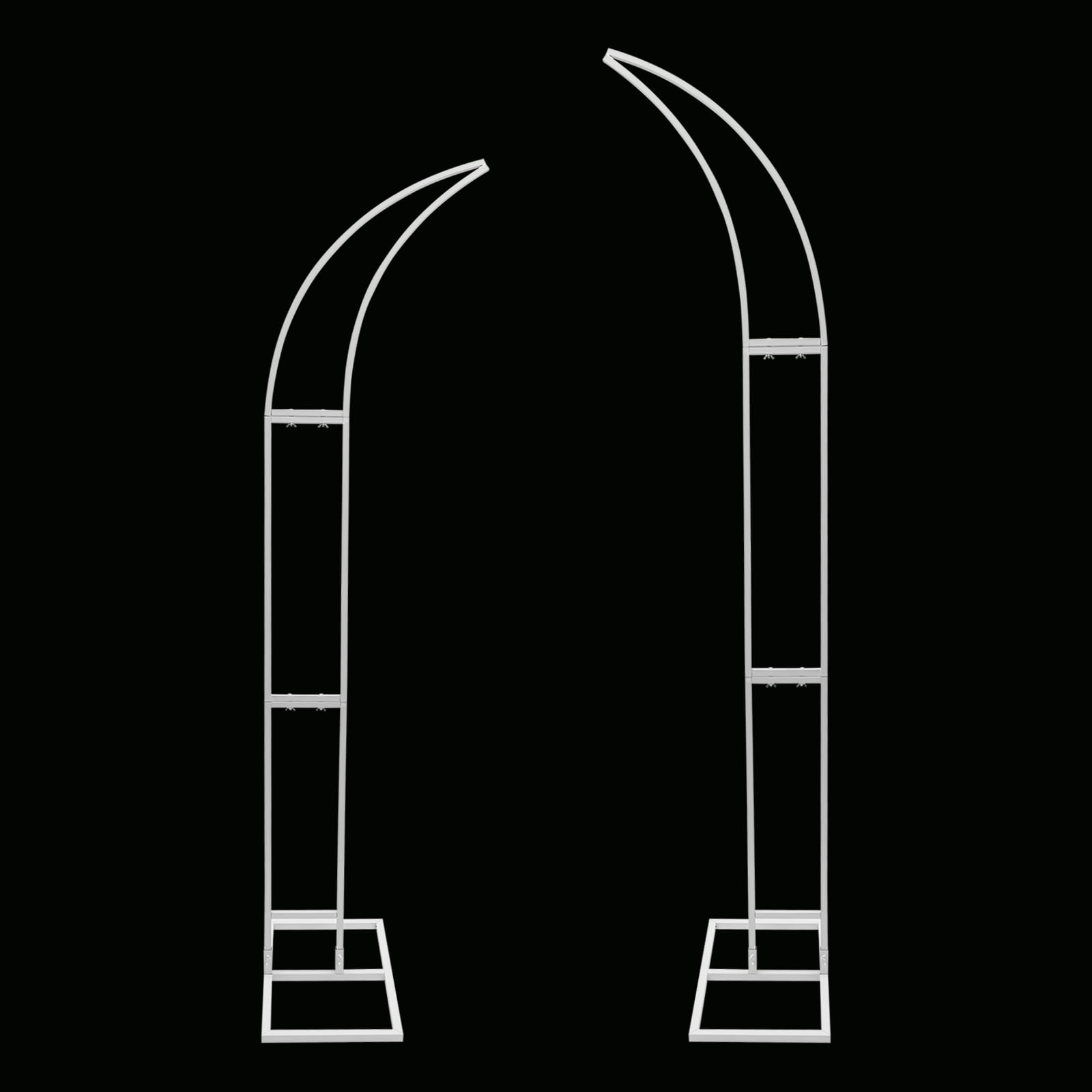 Dwellnix Modern Wedding Arch Stand Set, 2 Adjustable Height Steel ...