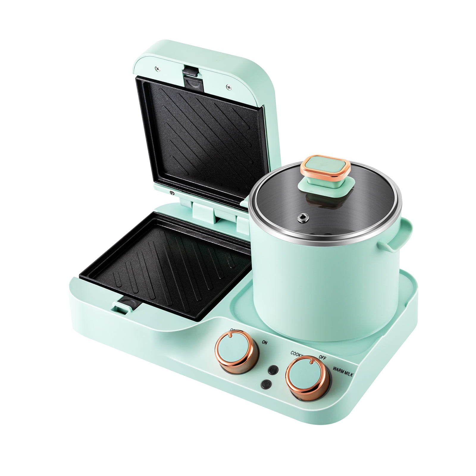 Dwellnix Non stick Breakfast Station Electric Mini Toaster Bread ...