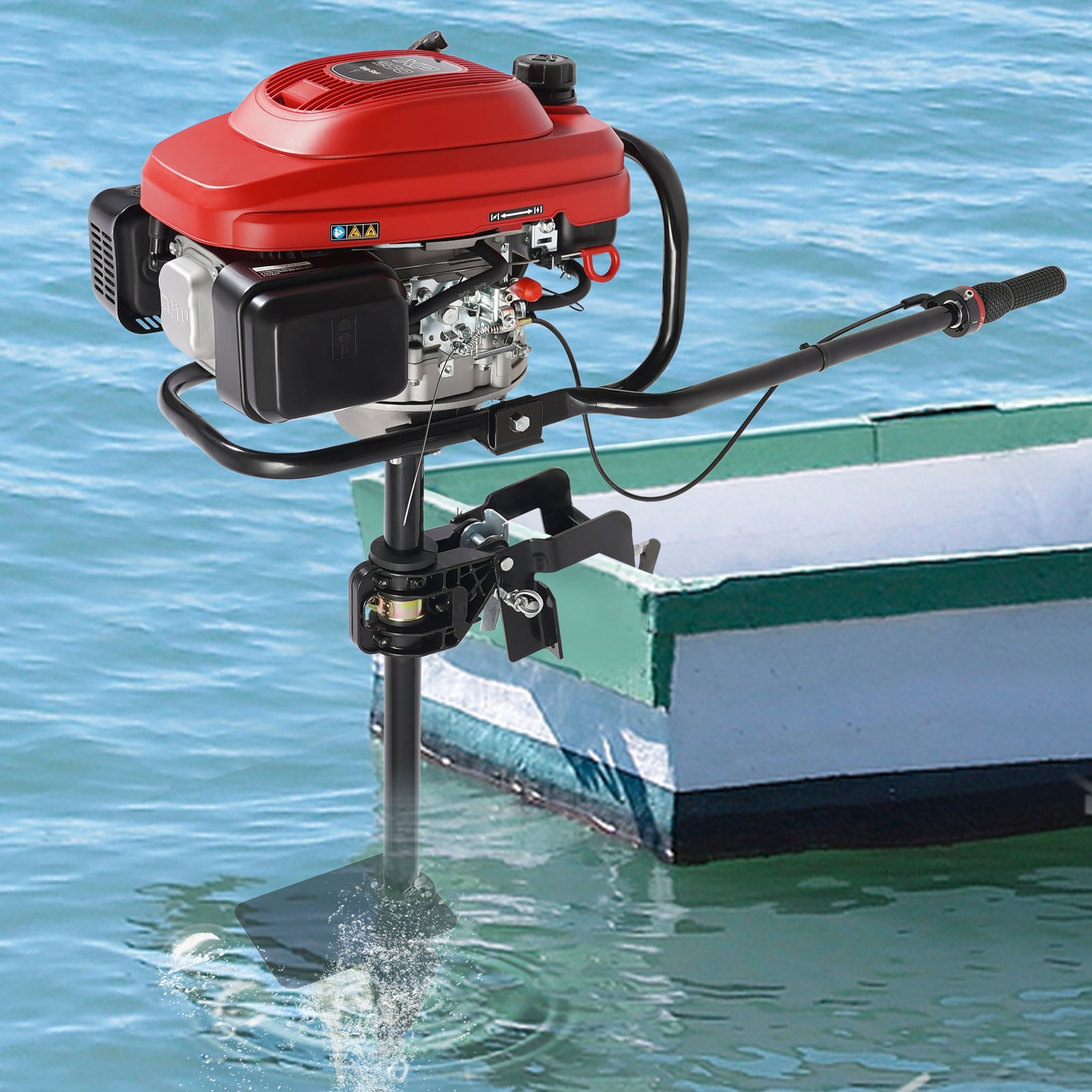 Dwellnix Outboard Motor Fishing Boat Engine Air Cooling System 4 Stroke ...