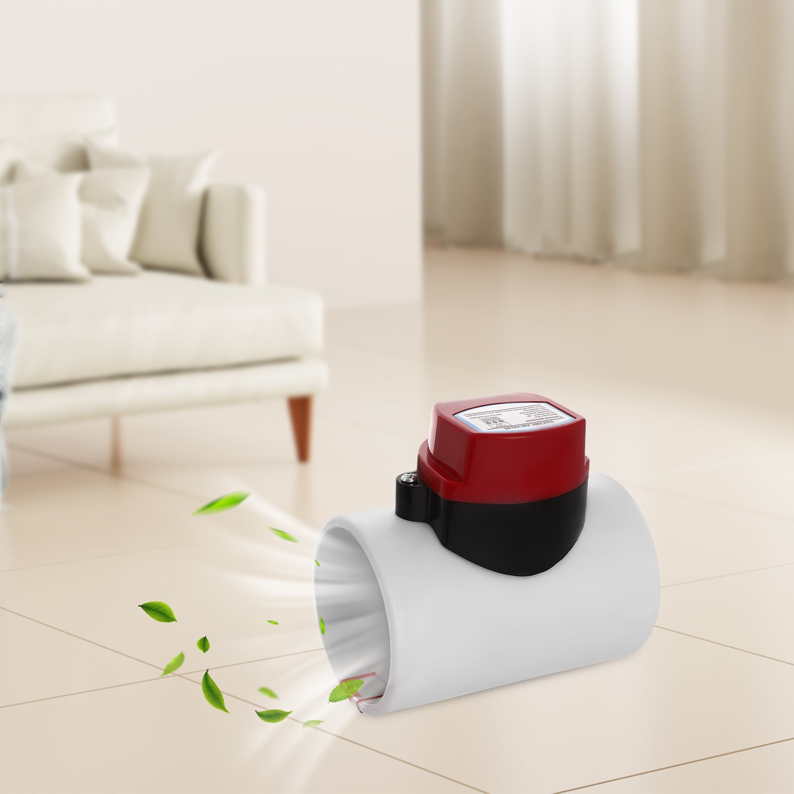 Dwellnix PVC Electric Air Damper Control Valve HVAC Air Duct Motorized ...