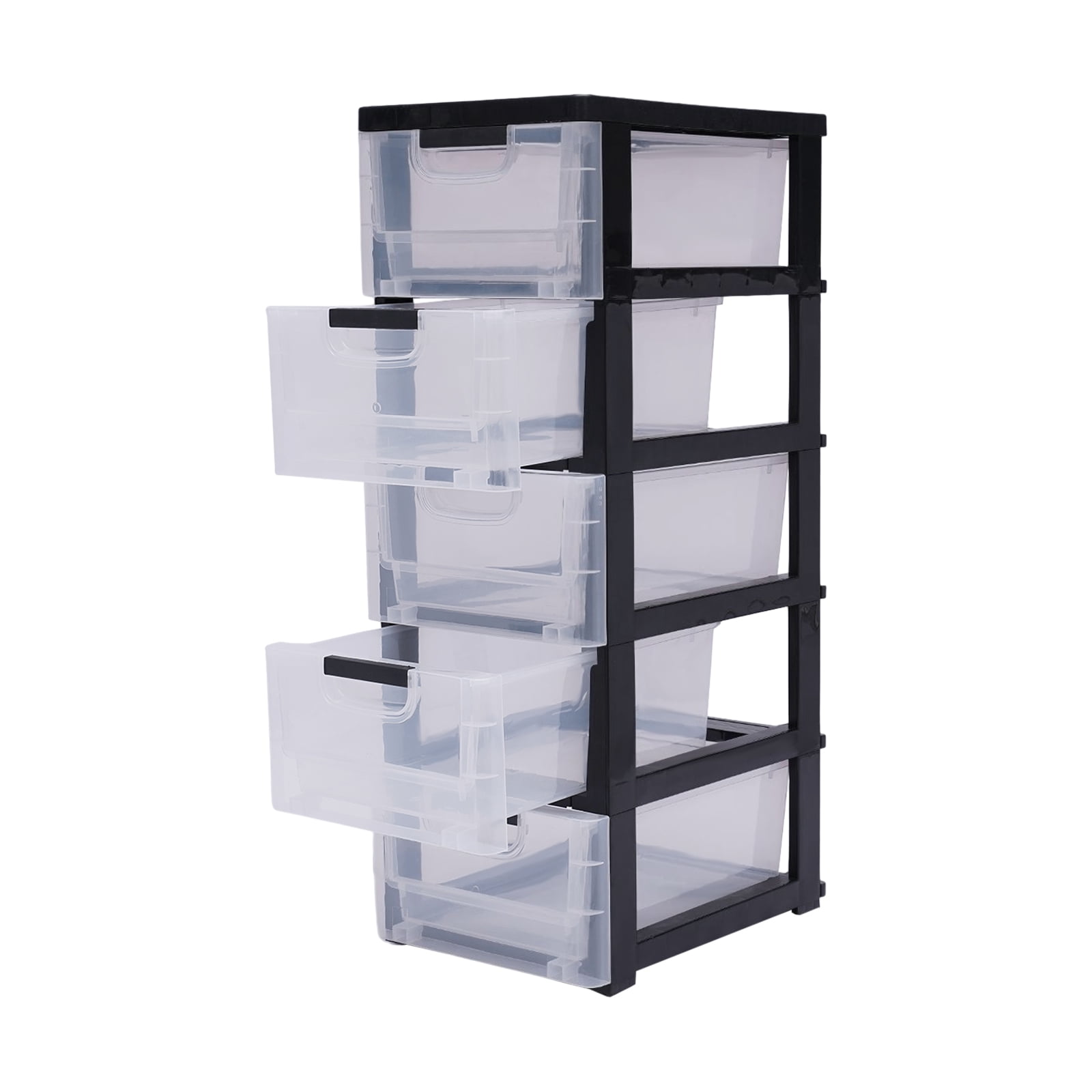 Dwellnix Plastic drawers dresser with 5 large drawers, high stability ...