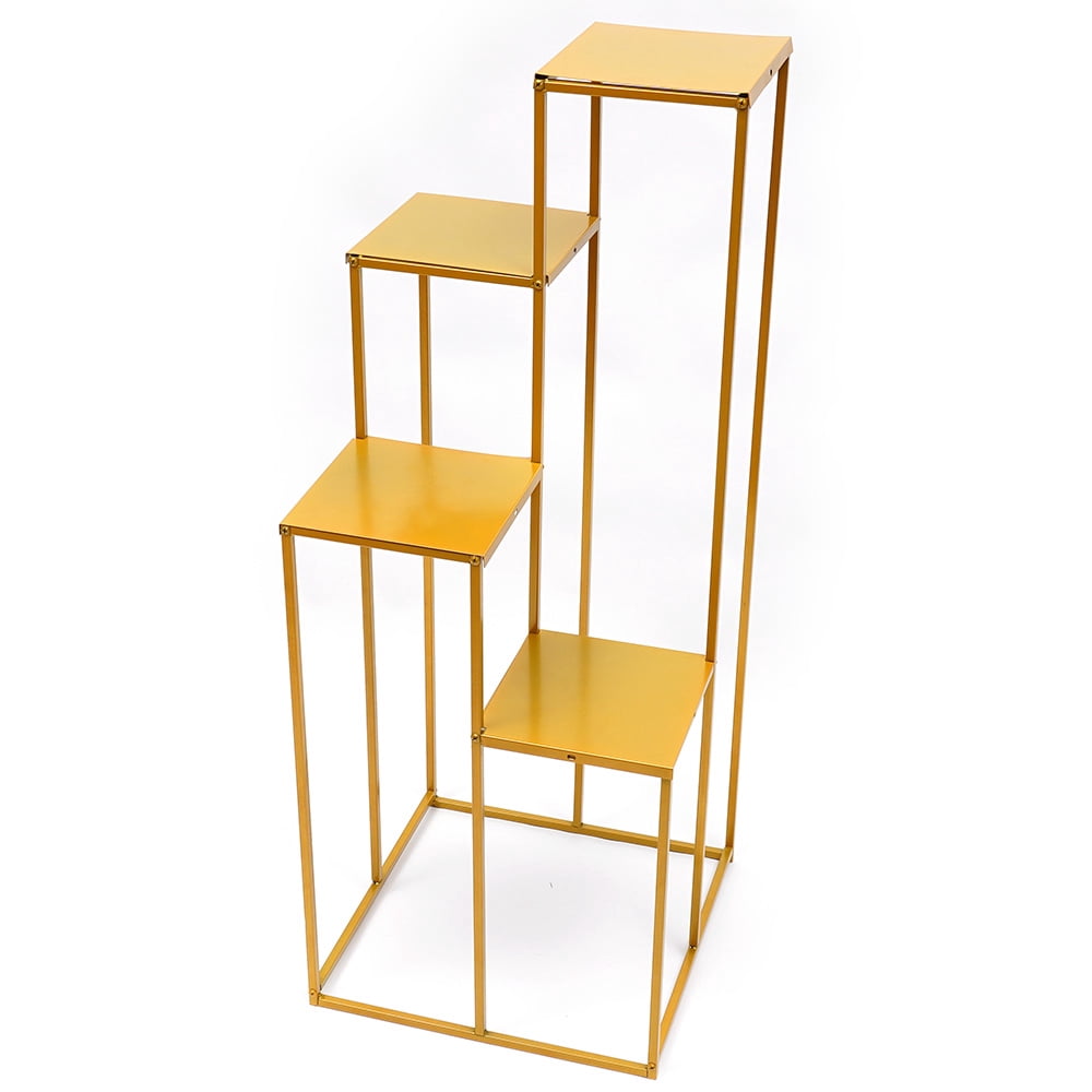 Dwellnix Premium Gold Wedding Flower Stand, 4-Tier Design, Stable Steel ...