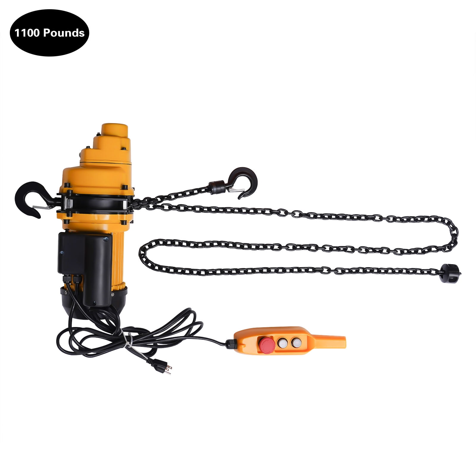 Dwellnix Remote Control 1300W 1 2 Ton Electric Chain Hoist Winch w 13 ...