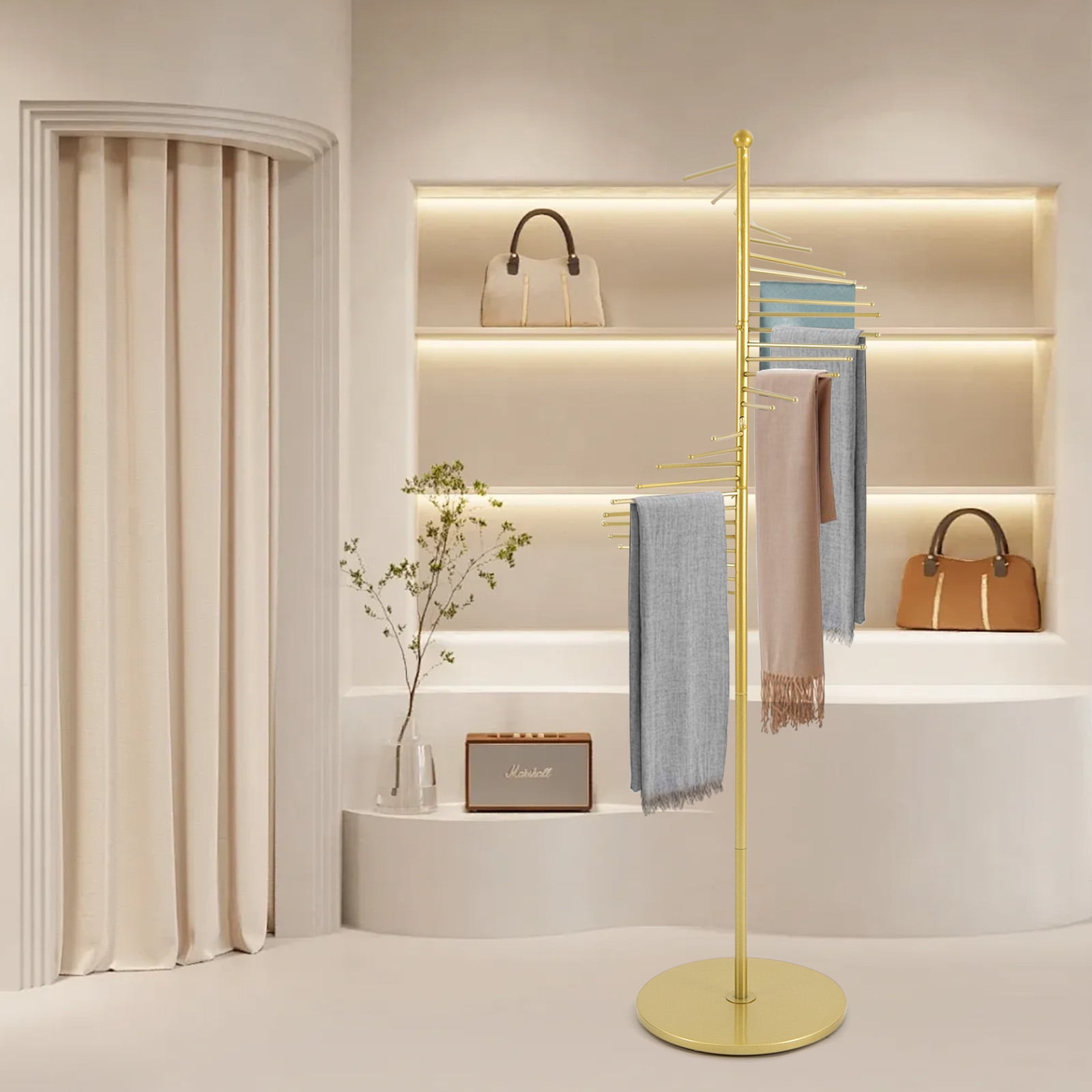 Dwellnix Retail Counter Display Rack, Stylish Gold Spiral Rack for ...