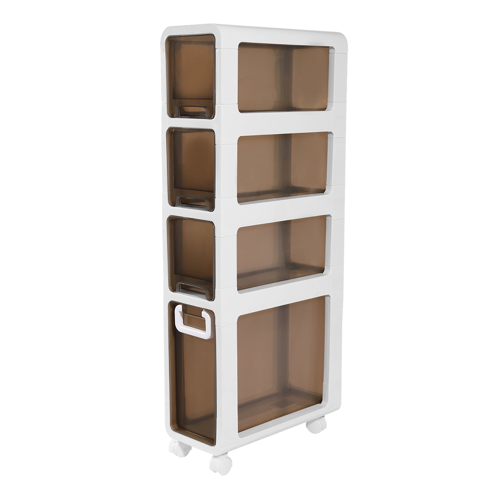 Dwellnix Rolling Bathroom Cabinet With Drawers, Tall Plastic 4-Tier ...