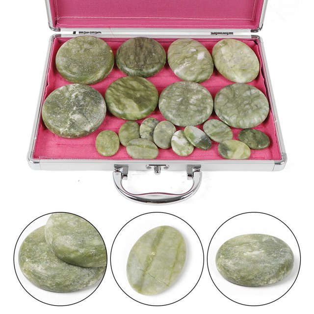 Dwellnix SPA Massage Natural Basalt Jade Rock Heating Box Heater Rocks ...