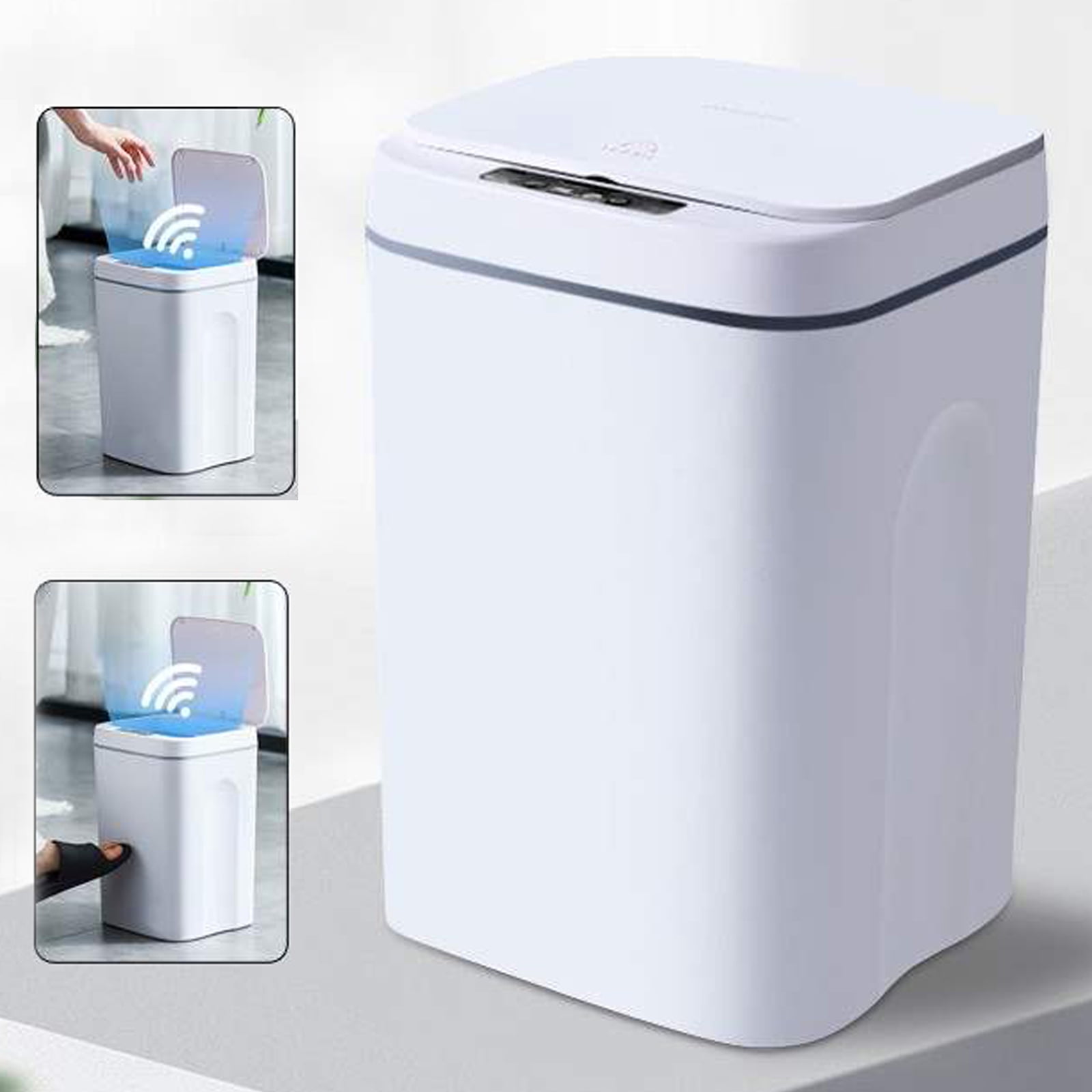 Dwellnix Smart Trash Can with Infrared Sensor, 4.23 Gal Touchless Waste ...