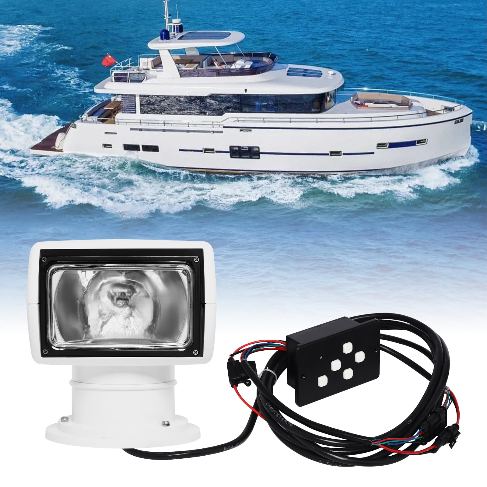 Dwellnix Spotlight Searchlight Marine Boat Truck Yacht Spot Lamp Remote ...