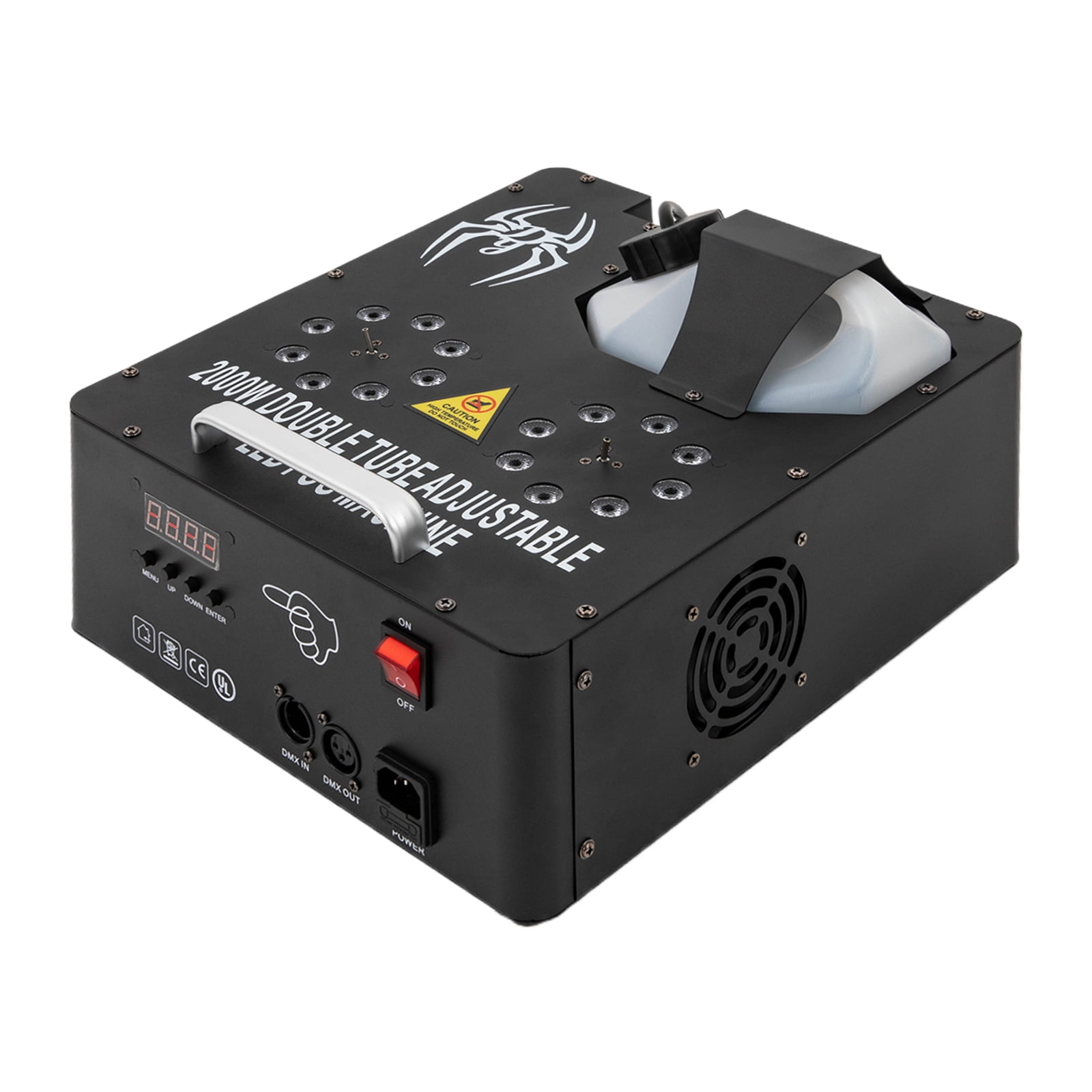 Dwellnix Stage Machine 16 RGB LED Fog Smoke Machine DMX DJ Smoke Effect ...