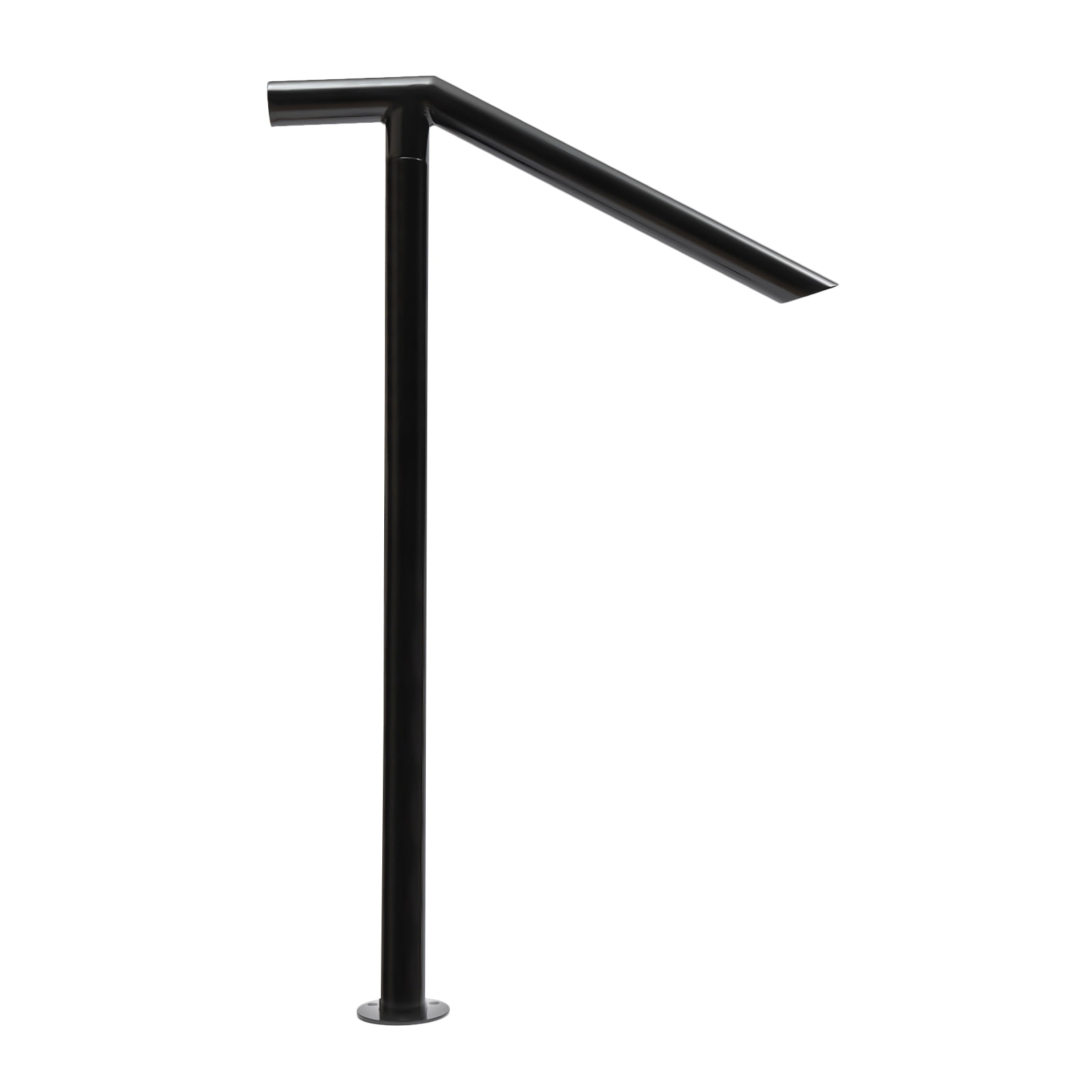 Dwellnix Stairs 2 3step 3 3ft Handrail Single Post Stair Railing Iron ...