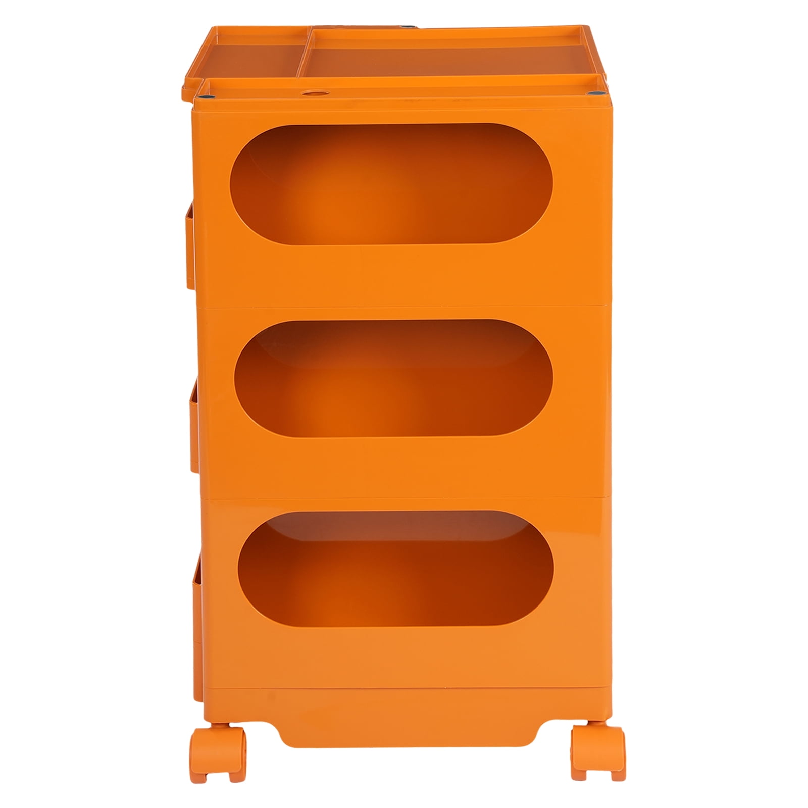 Dwellnix Storage Cart, Office Carts & Stands, ABS Construction, Orange ...