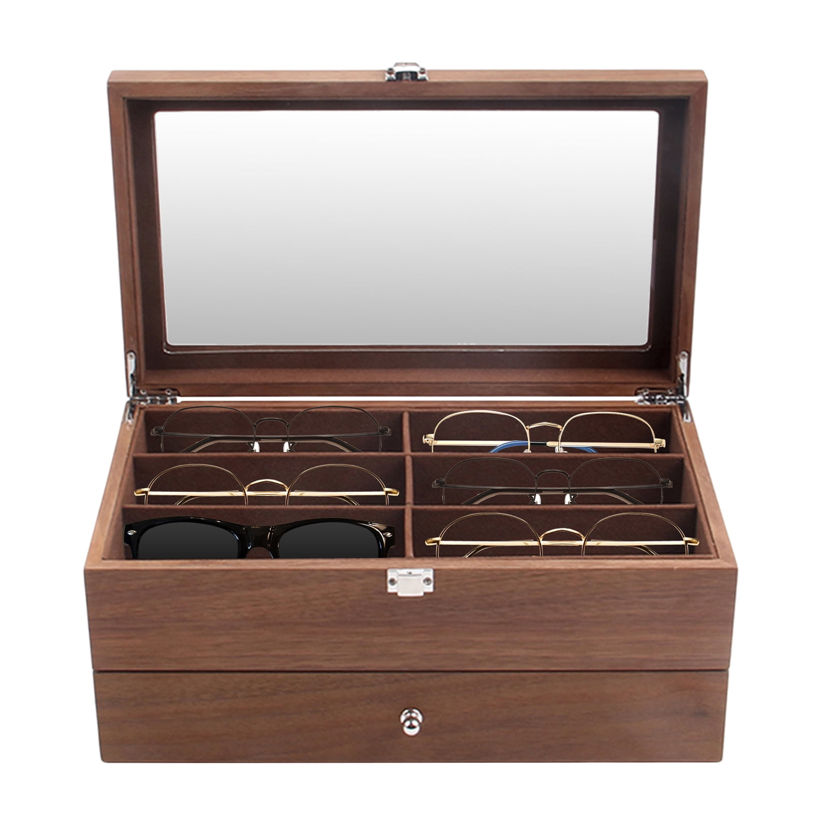Dwellnix Sunglasses Display Box with Velvet Compartments, 12-Pair ...