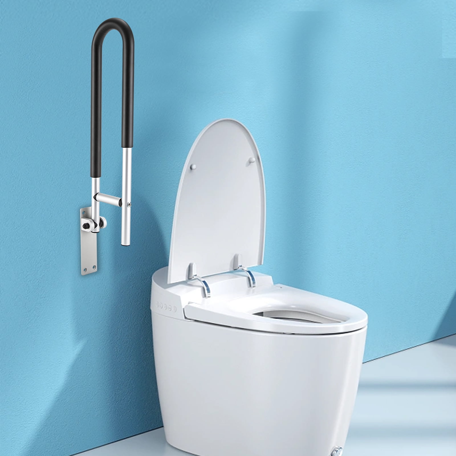 Dwellnix Toilet Assist Grab Bar For Elderly, Foldable Bathroom Safety ...