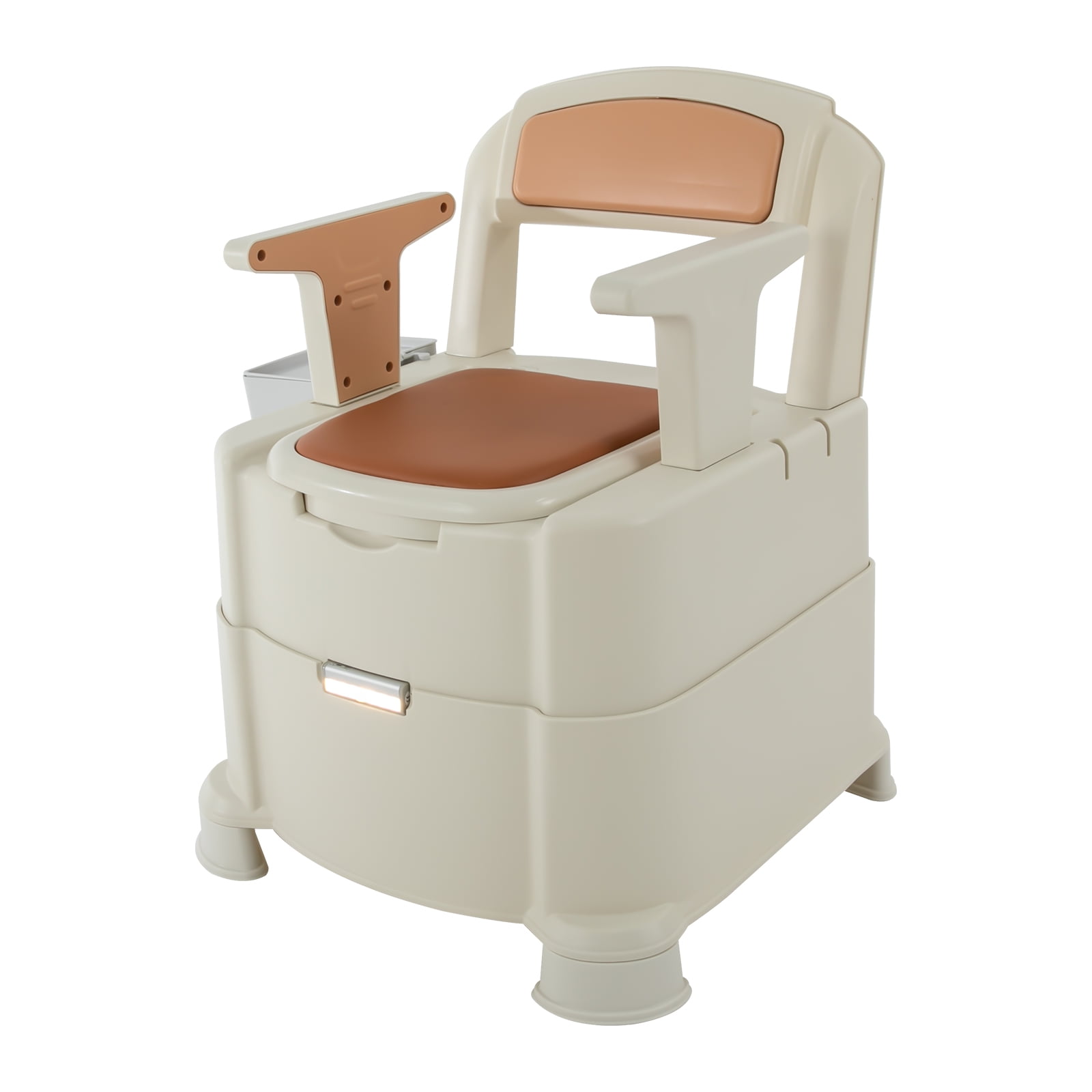 Dwellnix Toilet Commode, Bedside Commode, 440 Pound Weight Capacity ...
