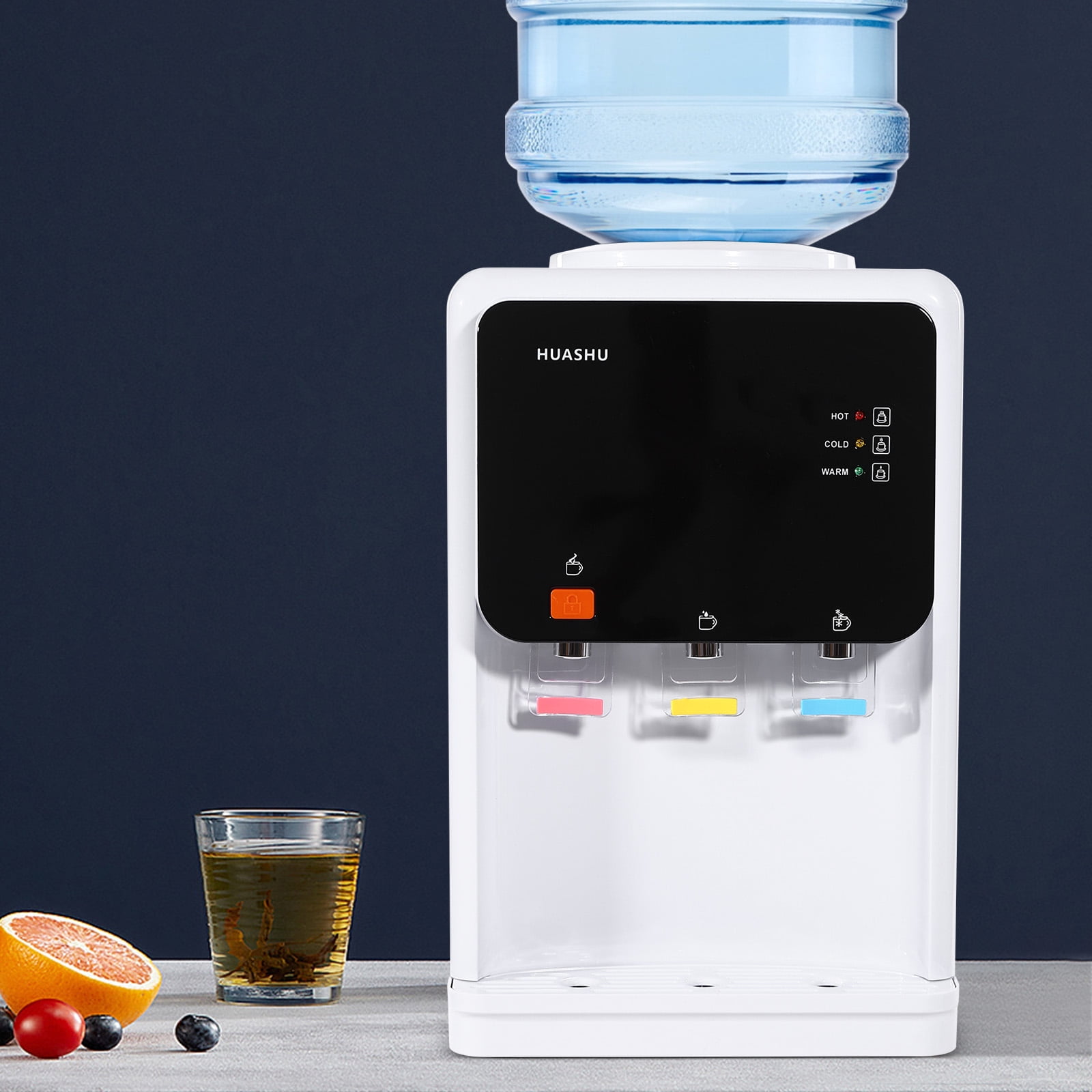 Dwellnix Top Loading Countertop Water Dispenser Hot Cold Water Cooler ...