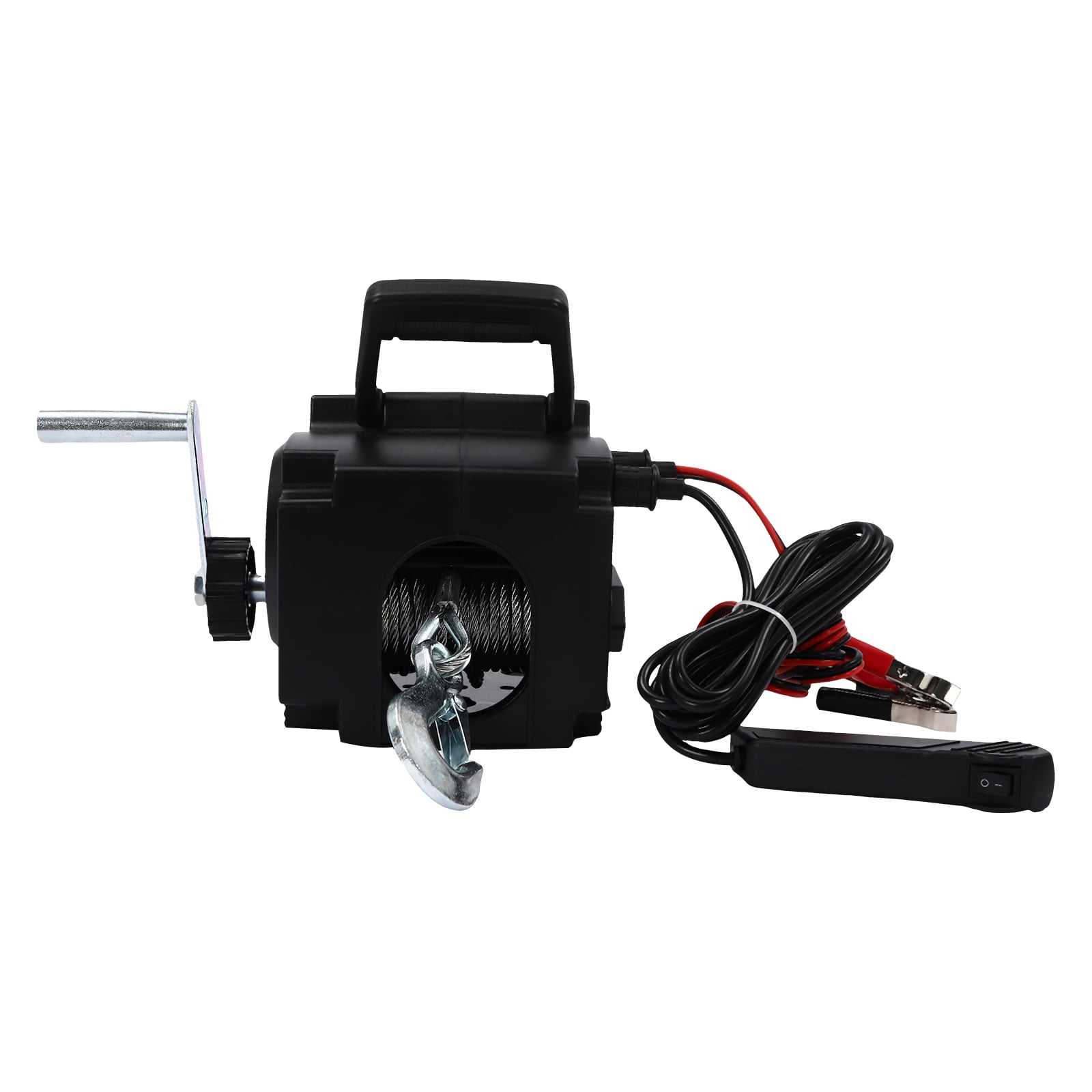 Dwellnix Truck Trailer Boat 12V 300W Portable Electric Winch 2000LB ...