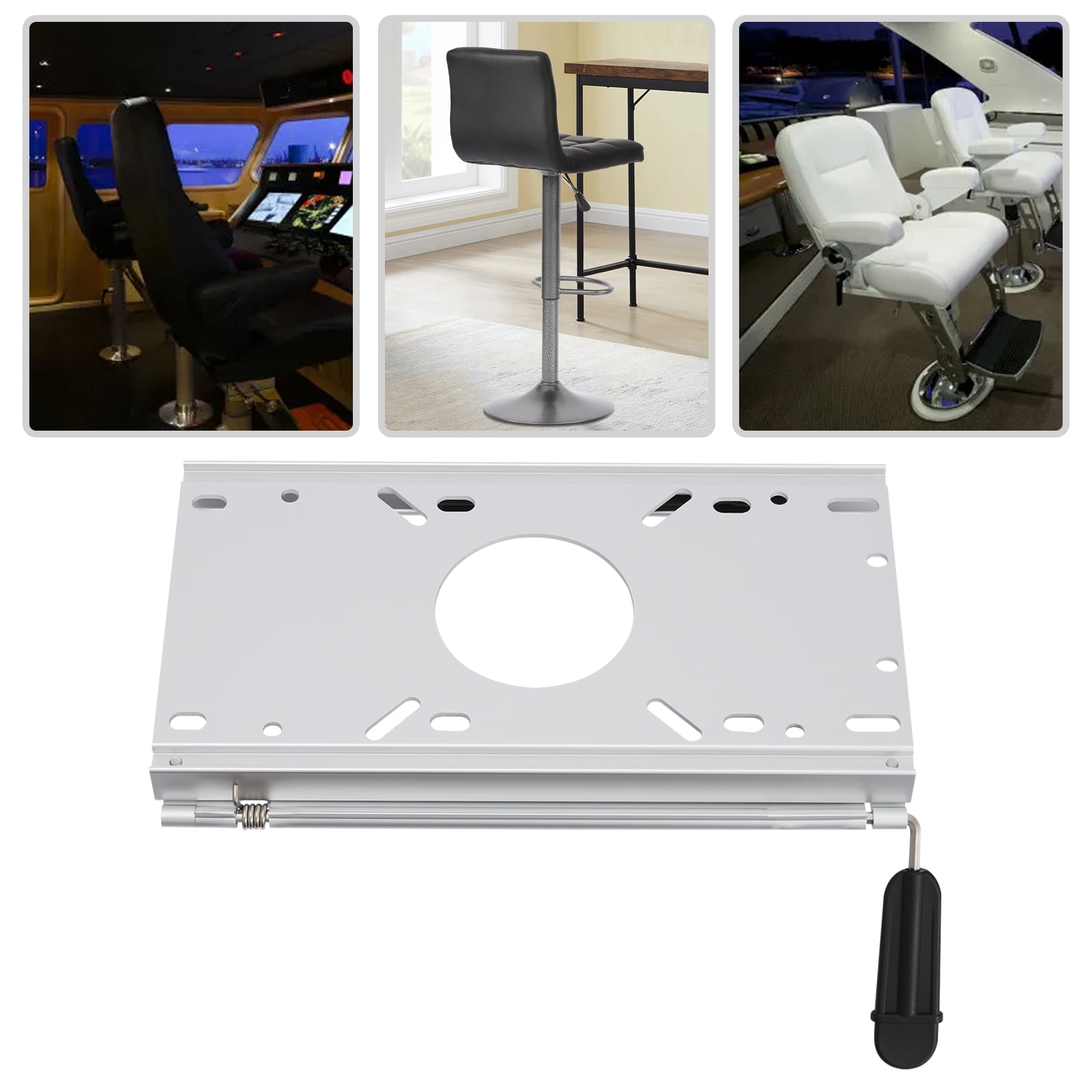 Dwellnix Universal Portable Yacht Seat Base Slide Plate 13 7 6 1inch ...
