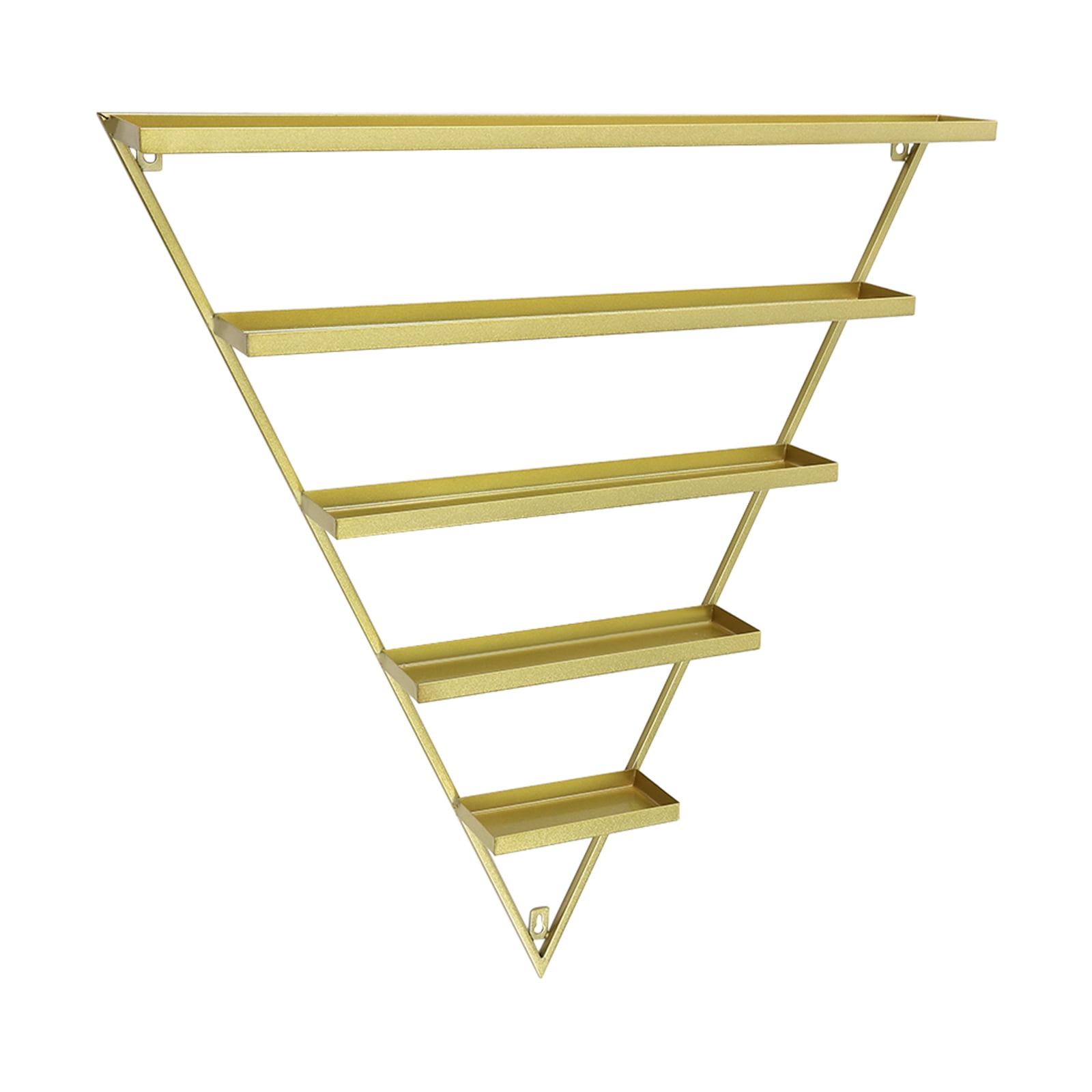 Dwellnix Wall Mounted Nail Polish Storage Racks 3 Tiers Gold Triangular ...