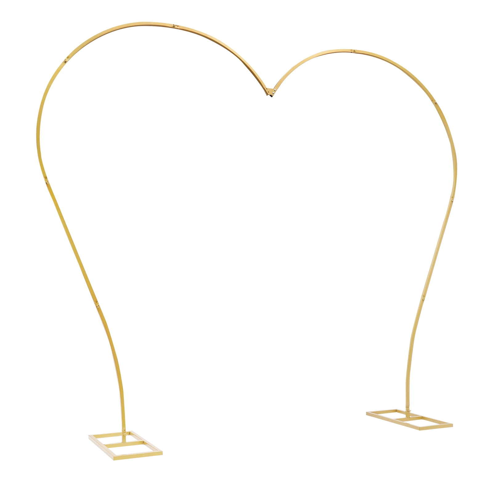 Dwellnix Wedding Arch Rack Heart shaped Flower Frame Stand Gold Metal ...
