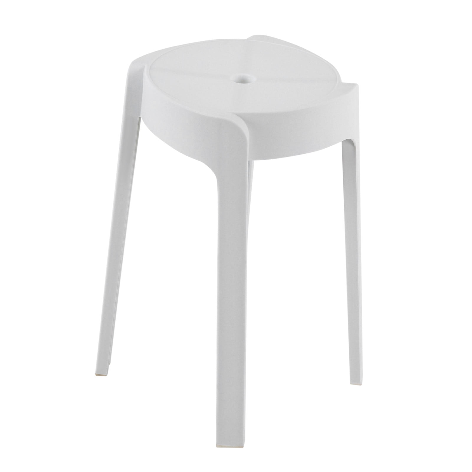 Dwellnix White Stackable Stools with Windmill Design, 18” Height ...