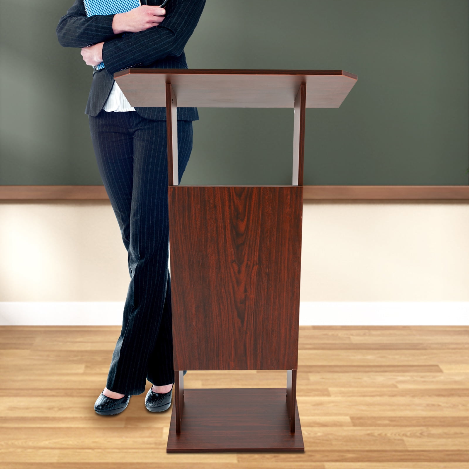 Dwellnix Wood Podium Conference Pulpit Podium Speech Church Lectern ...