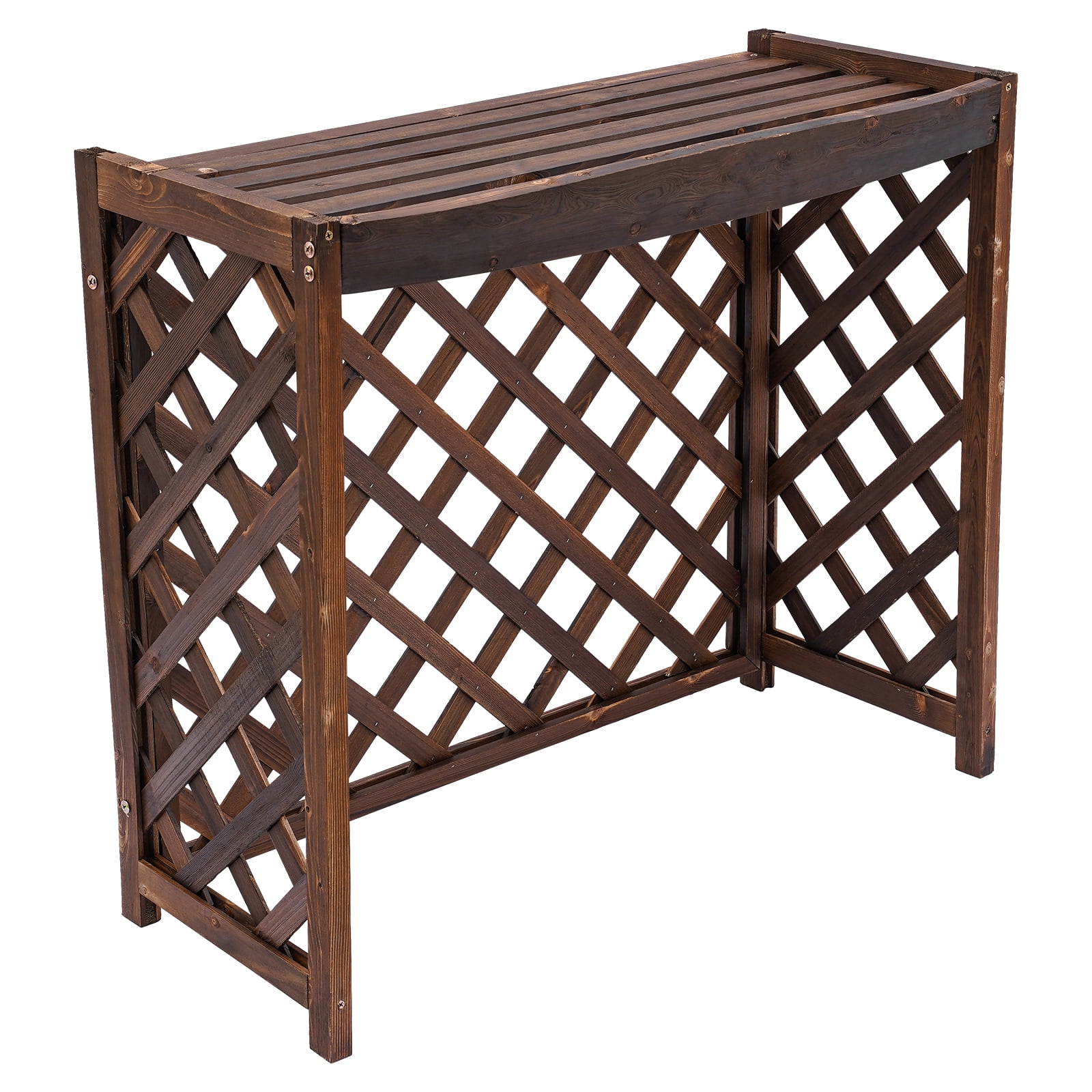 Dwellnix Wooden Air Conditioner Fence Air Conditioner Outer Unit Fence ...