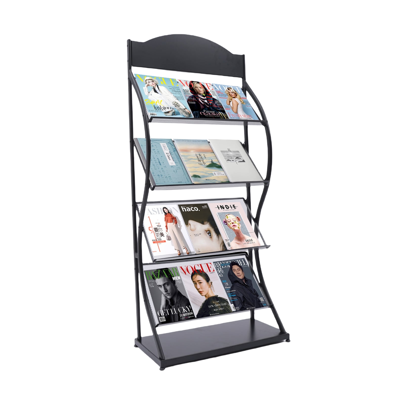 Dwellnix spaper Magazine Display Rack Poster Book Rack Floor Standing ...