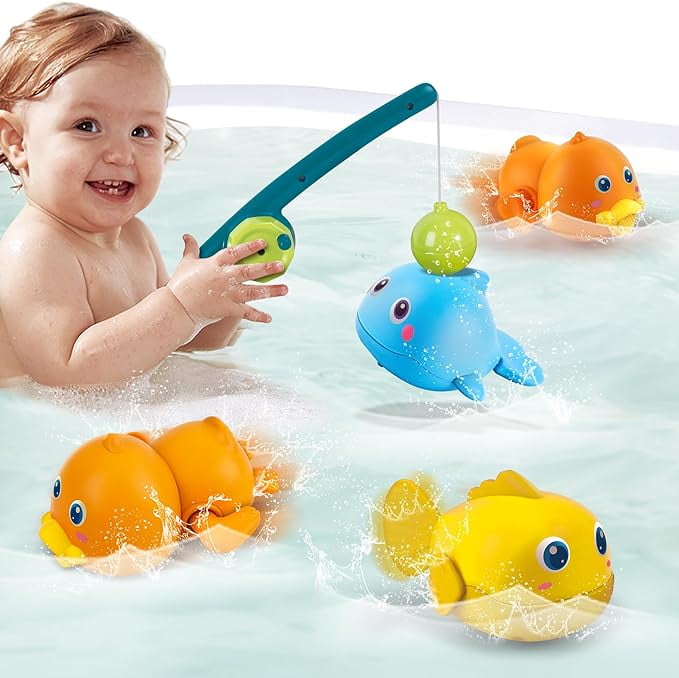 Dwi Dowellin Bath Toys for Toddlers, Magnetic Fishing Games Kids ...