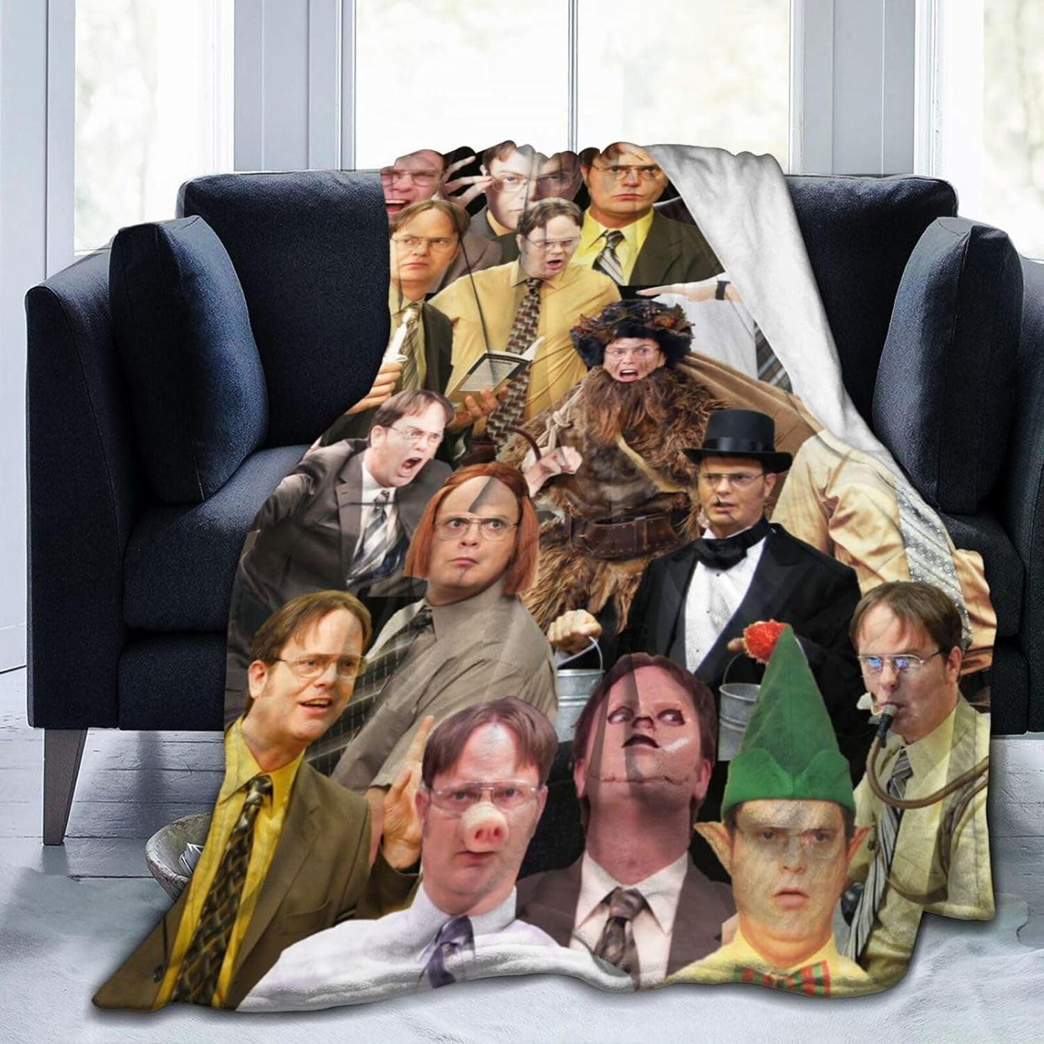 Dwight Schrute Blanket Soft and Warm Lightweight Fluffy Throws Blankets ...