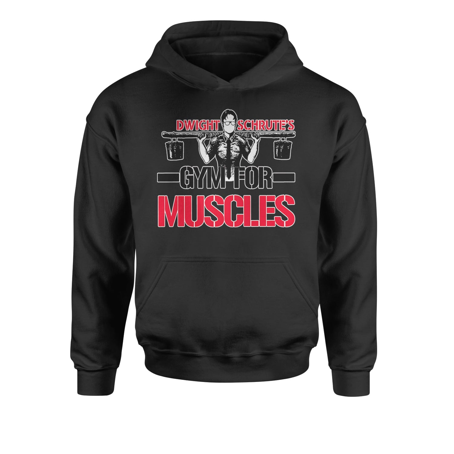 Dwight Schrute Gym For Muscles Office Workout Youth-Sized Hoodie ...