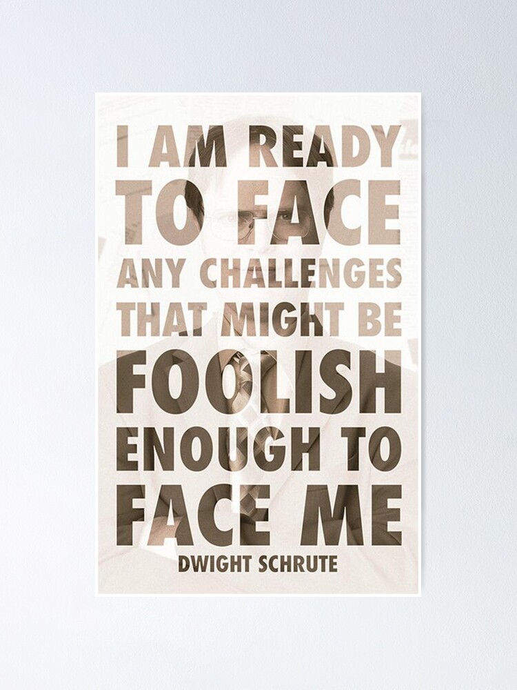 Dwight Schrute Motivational Canvas Poster Decor Landscape Office Room ...