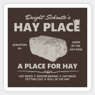 Dwight Schrute'S Hay Place - A Place For Hay Sticker Phone Decal Water ...