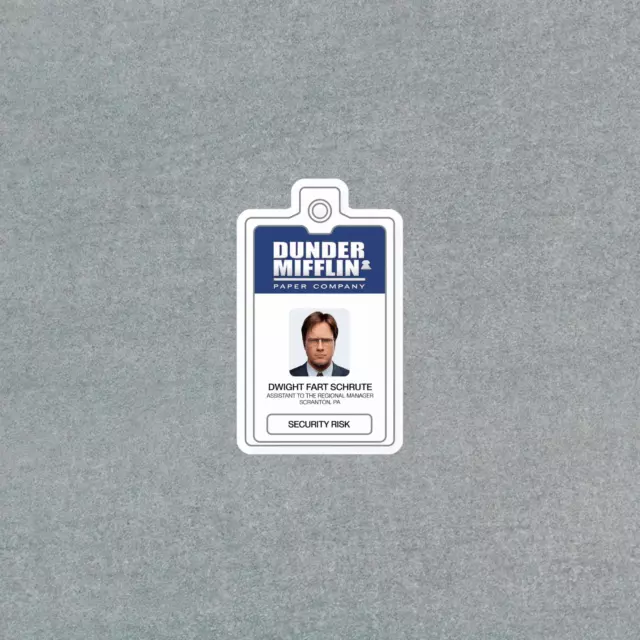 Dwight Schrute Security Risk Id Badge The Office Tv Show Stickerphone ...