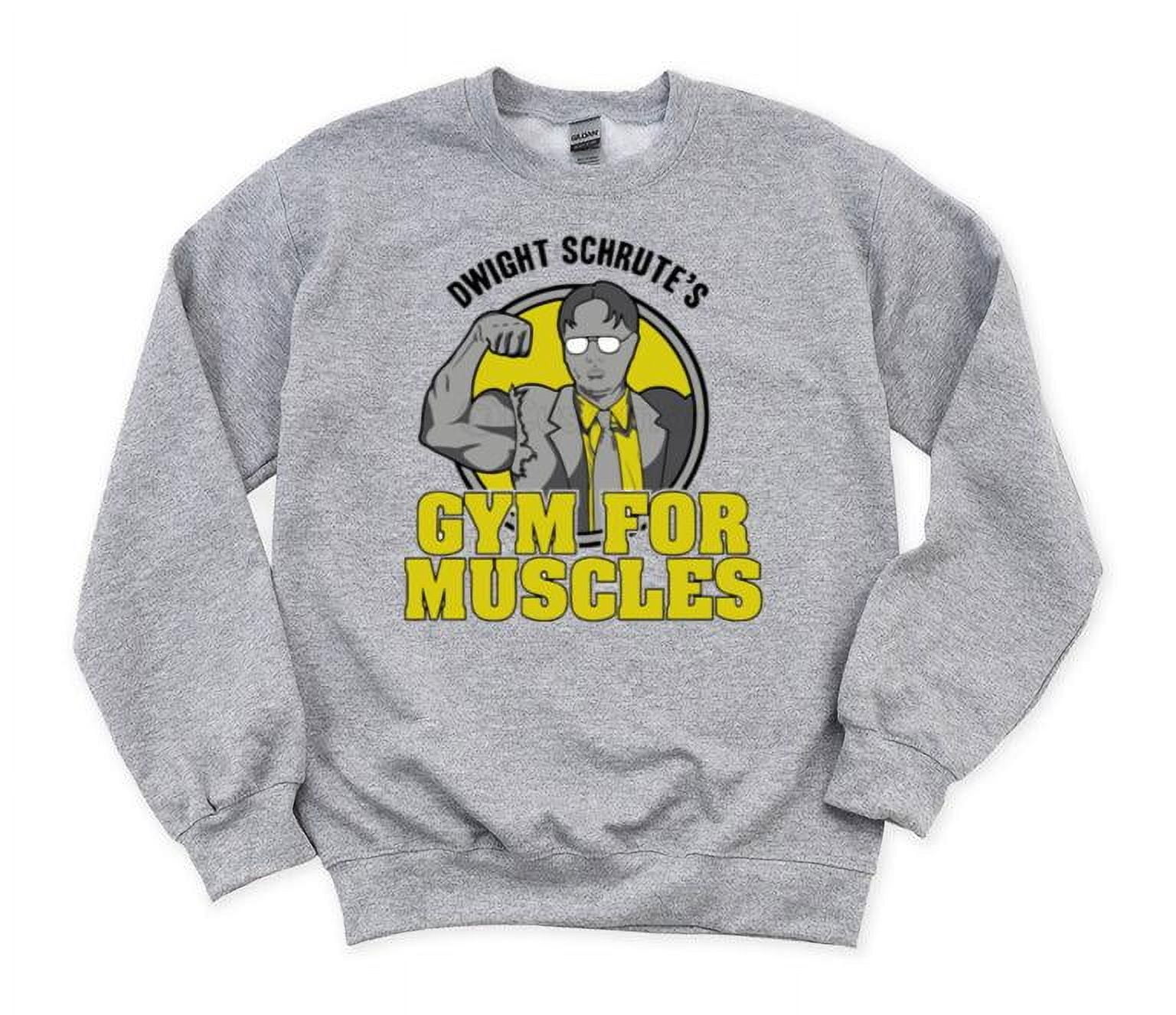 Dwight Schrute's Gym For Muscles Funny The Office TV Show Parody Dunder SweatShirt Unisex, up to ...