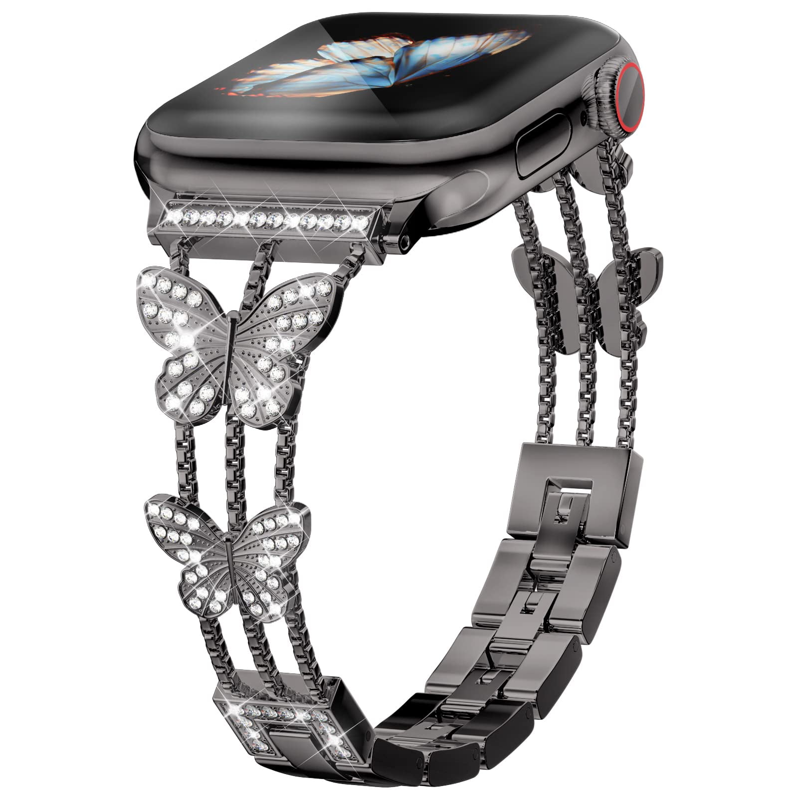Dwitch Butterfly Band Compatible with Apple Watch Bands 49mm 45mm 44mm ...