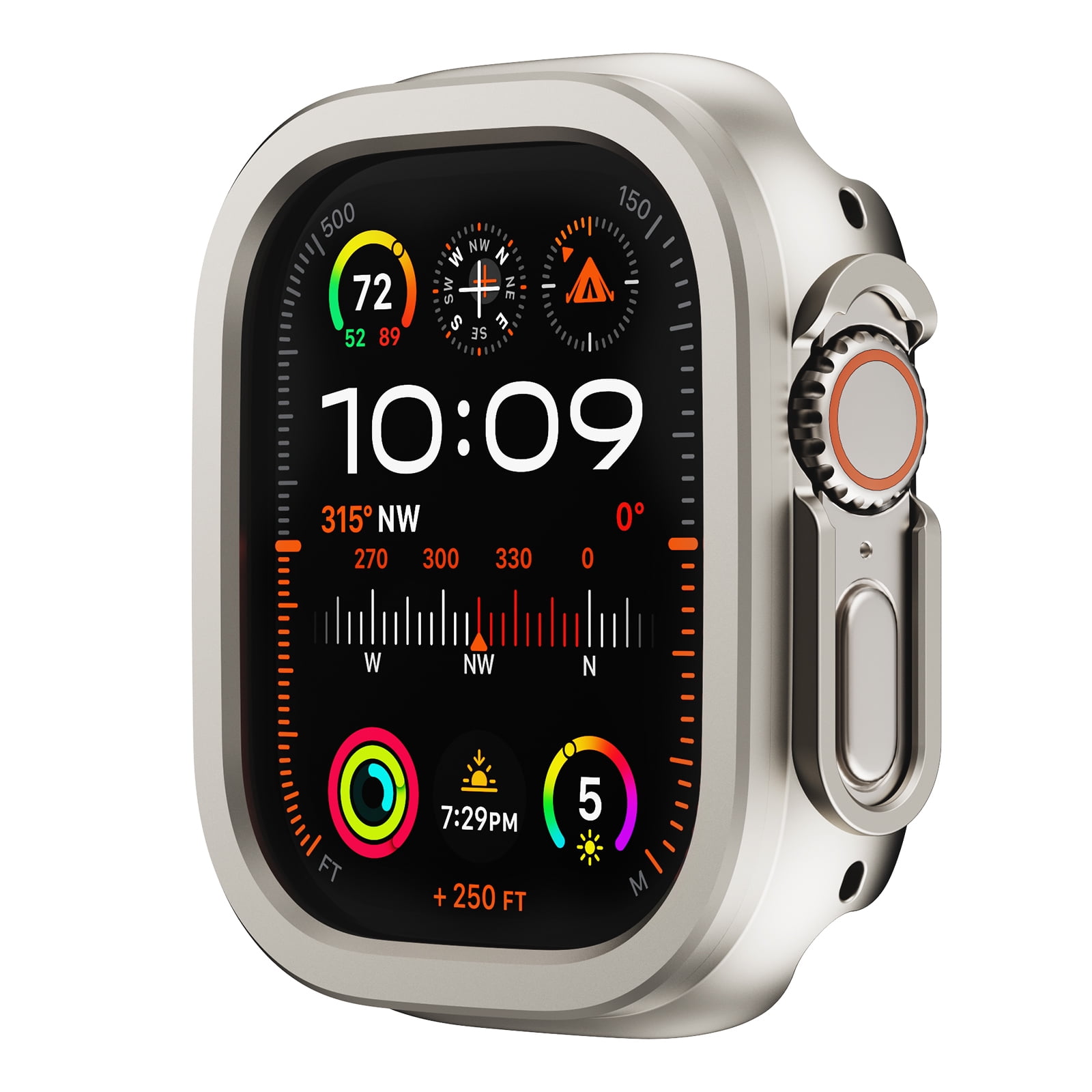 Dwitch Compatible Aluminum Alloy Bumper Case Apple Watch Series 9/8/7 ...