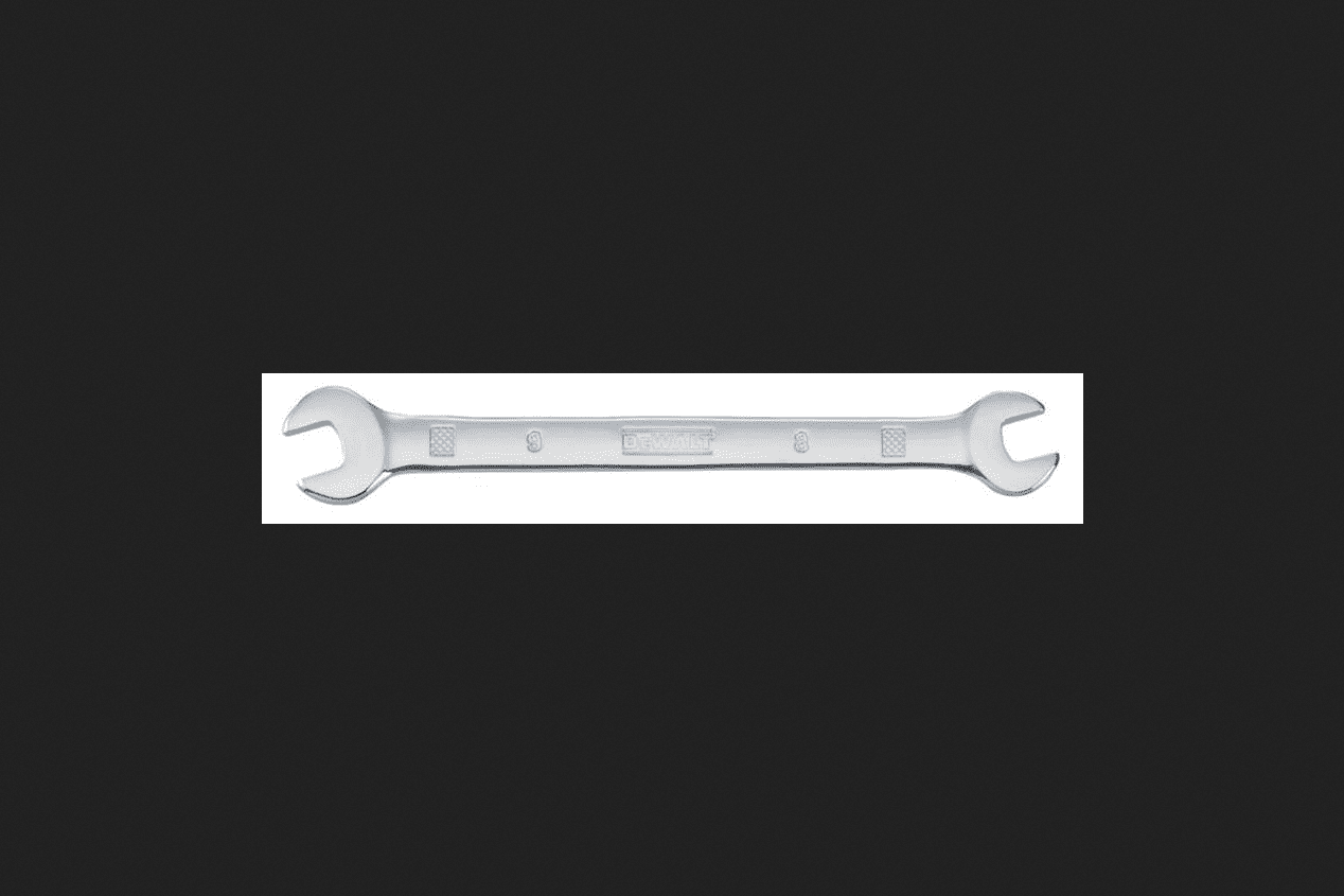 DeWALT DWMT75431OSP Open End Wrench 8 x 9 mm Head Polished Chrome ...