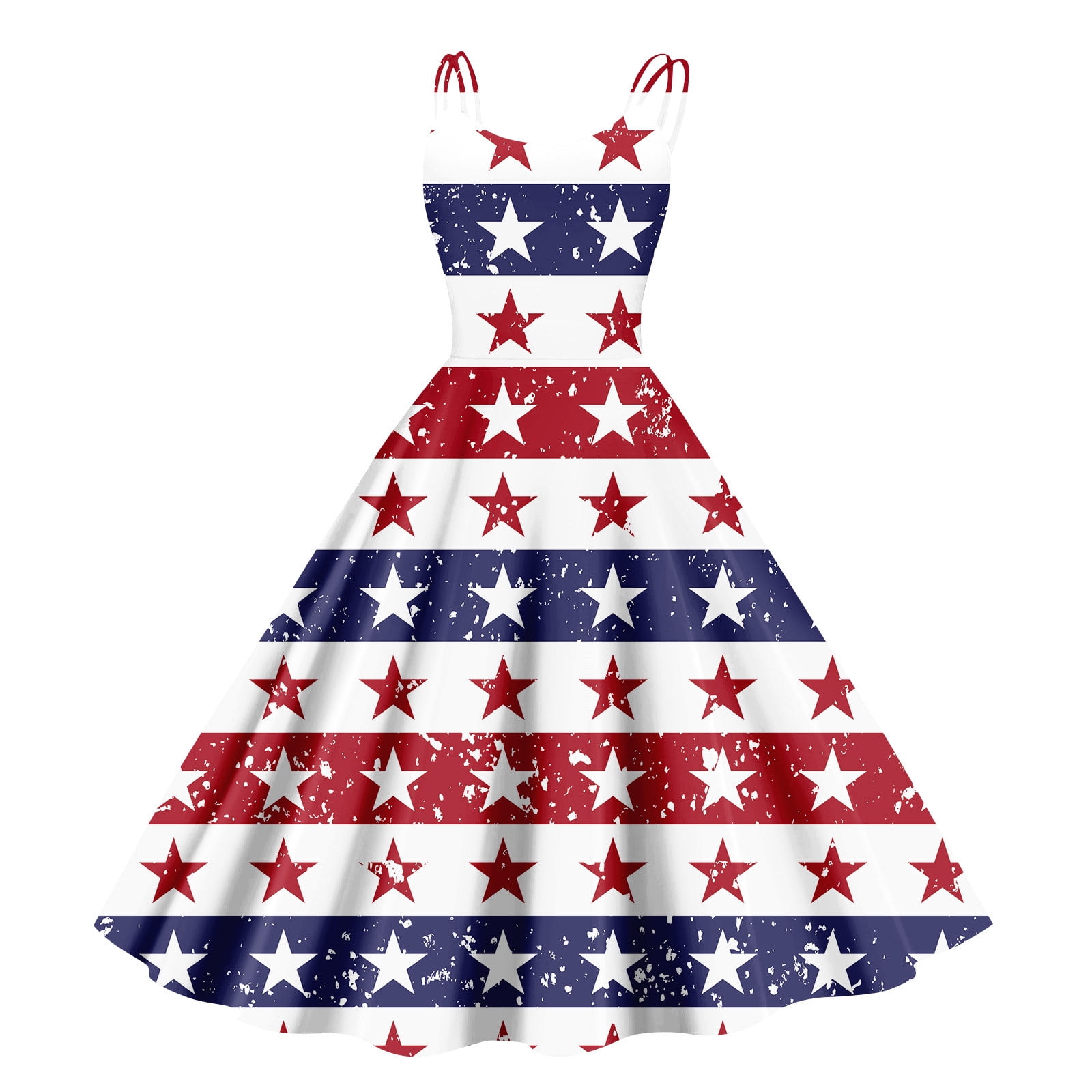 Dwralegc 4th Of July Costumes Woman 2025 American Flag Print Sleeveless ...