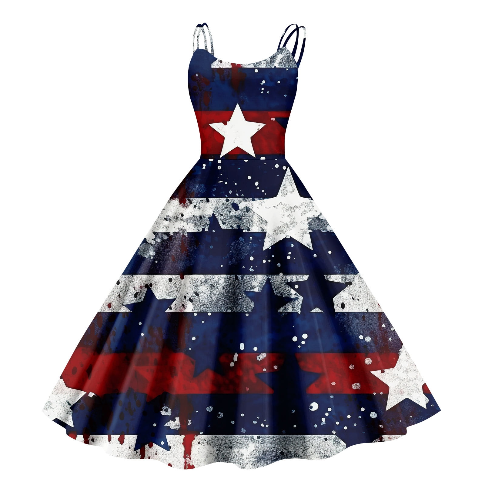 Dwralegc 4th Of July Costumes for Girls American Flag Print Sleeveless ...