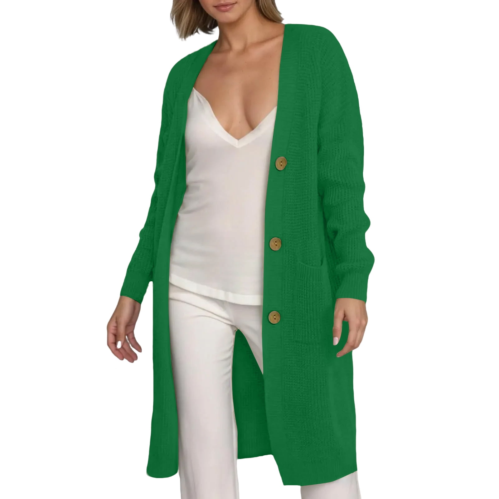 Dwralegc Cardigan Sweaters for Women Winter Long Sleeve Coat Open Front ...