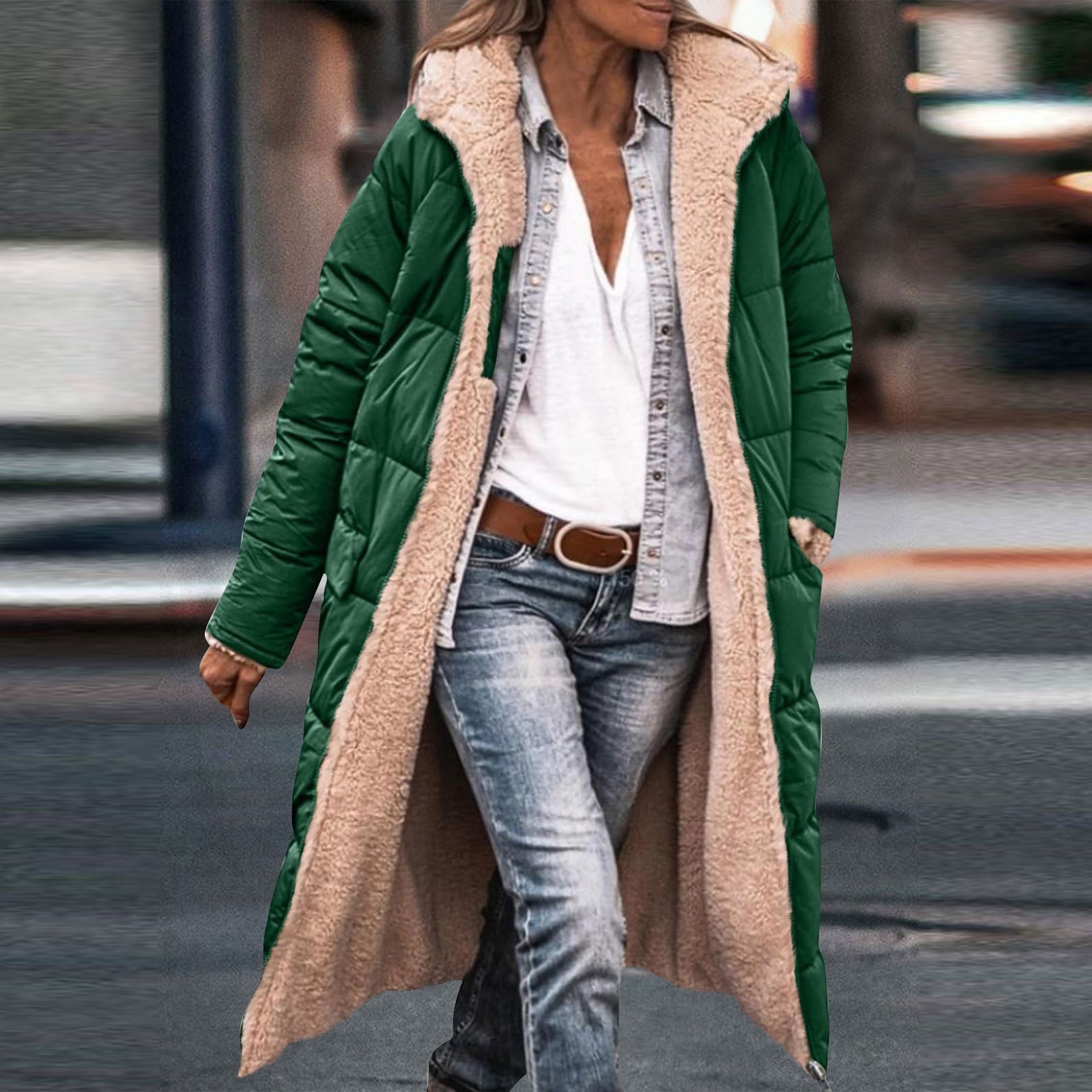 Dwralegc Oversized Winter Coats for Women Oversized Sherpa Parka ...