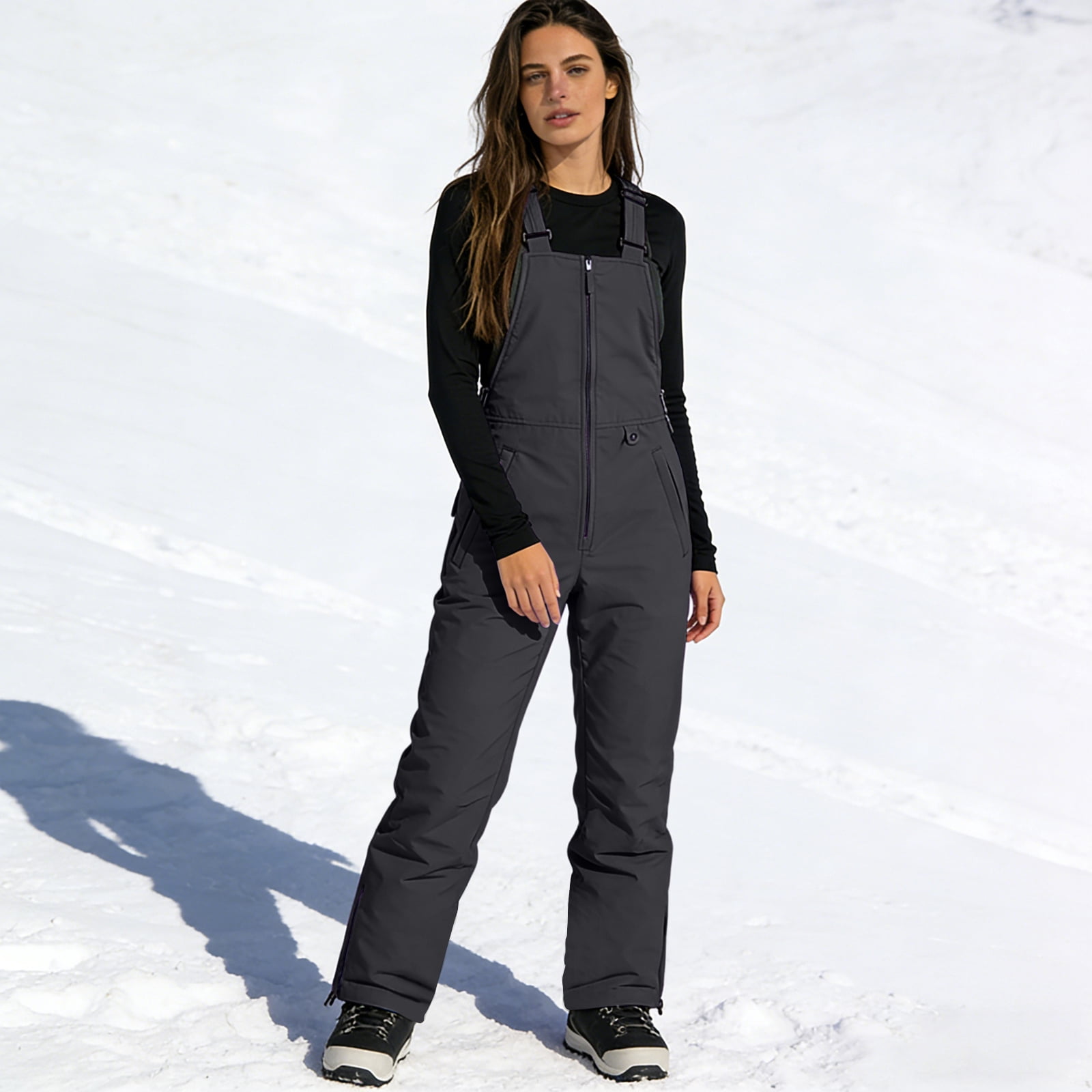 Dwralegc Ski Overalls Women Windproof Insulated Bib Overalls Athletic ...