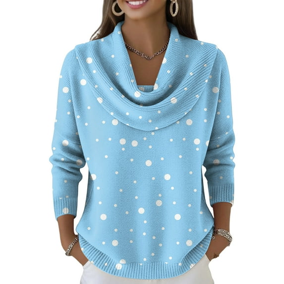 Dwralegc Sweater for Women Lightweight Graphic Jumper Knit Pullover ...