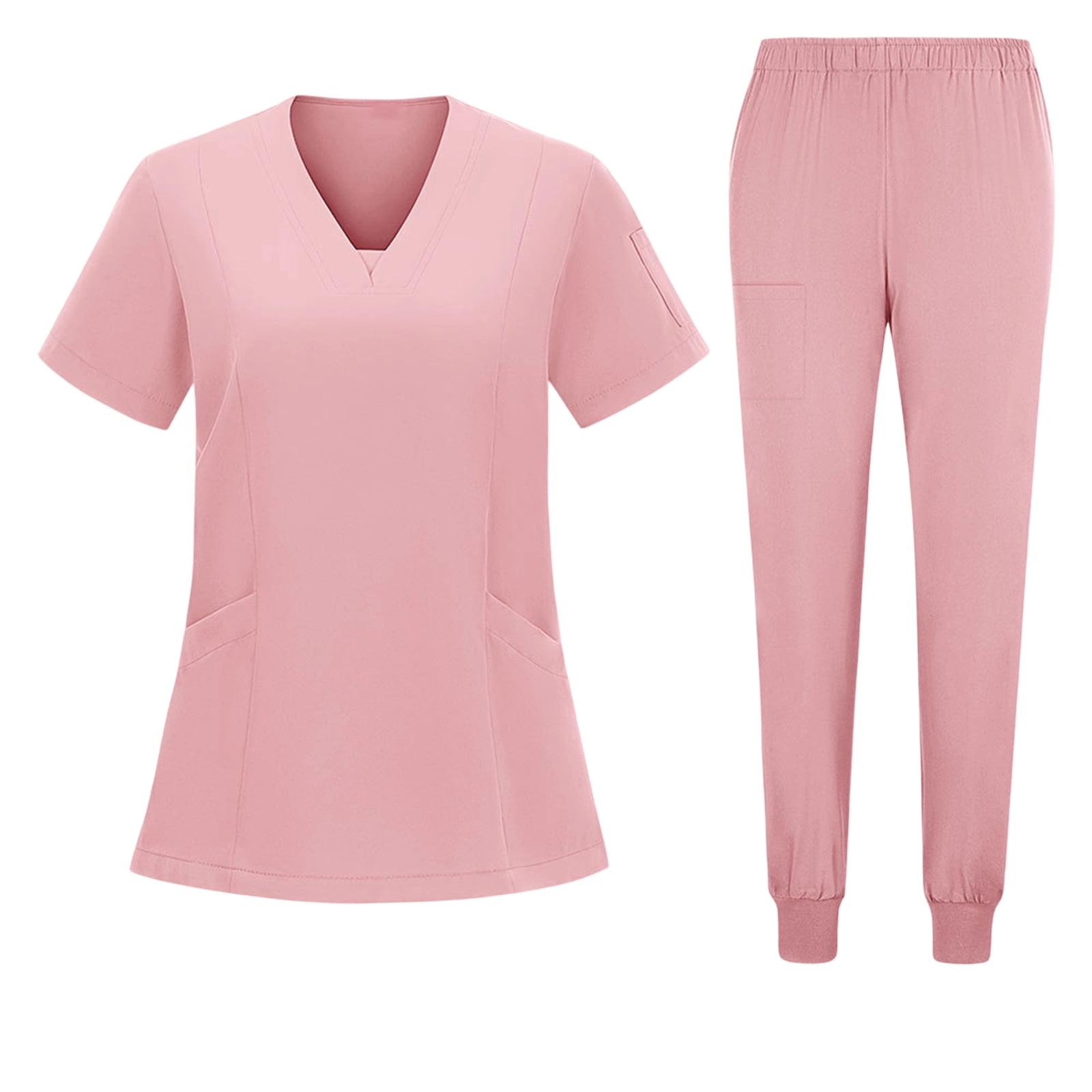 Dwralegc Two Piece Outfits for Women Uniform Matching Suits Short ...