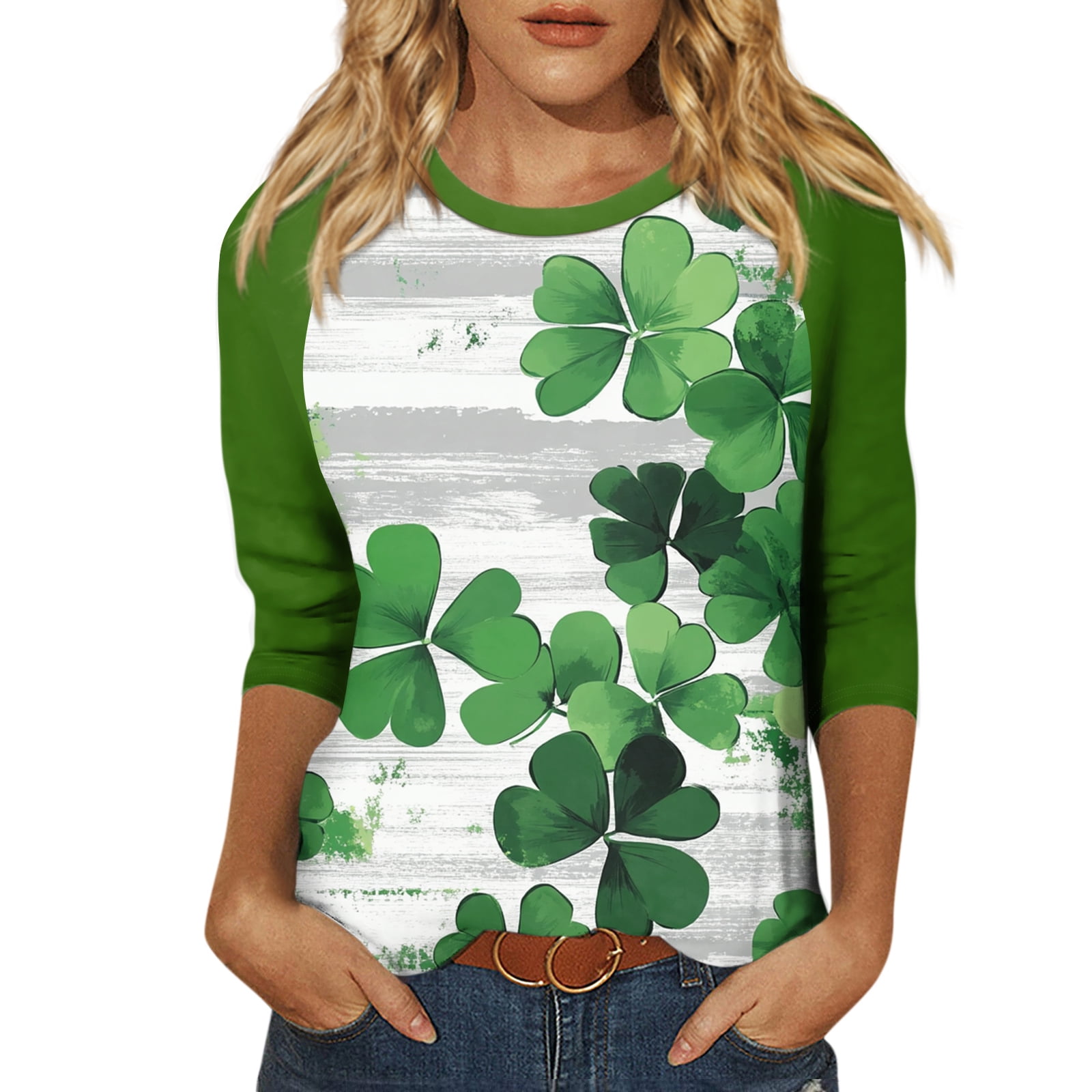 Dwralegc Vintage Tees for Women Loose Fit Cute Funny 3/4 Sleeve ...