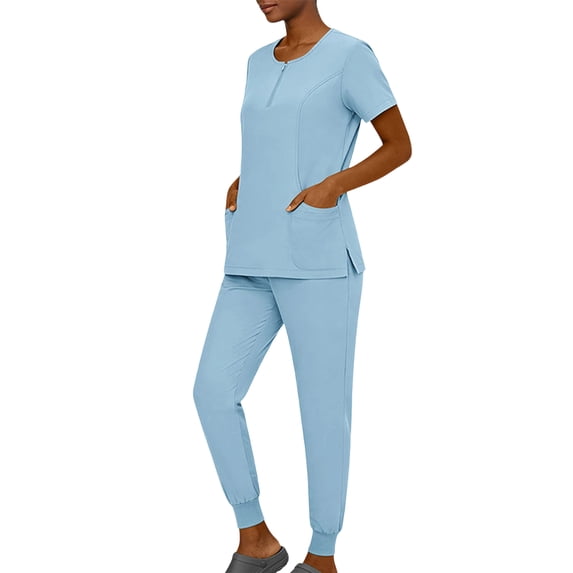 Dwralegc Women's Work Outfits for Women Uniform Nurse Top and Pants ...