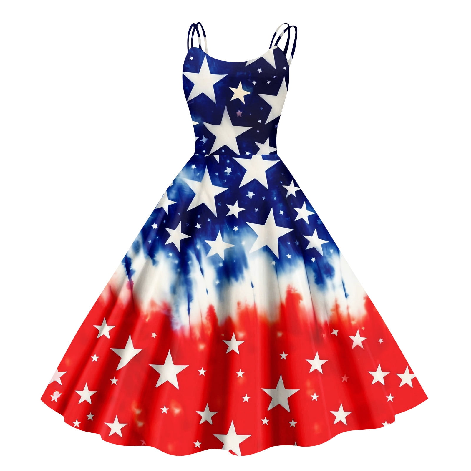 Dwralegc Womens 4th Of July Costumes 2025 Sleeveless V-Neck Flowy ...