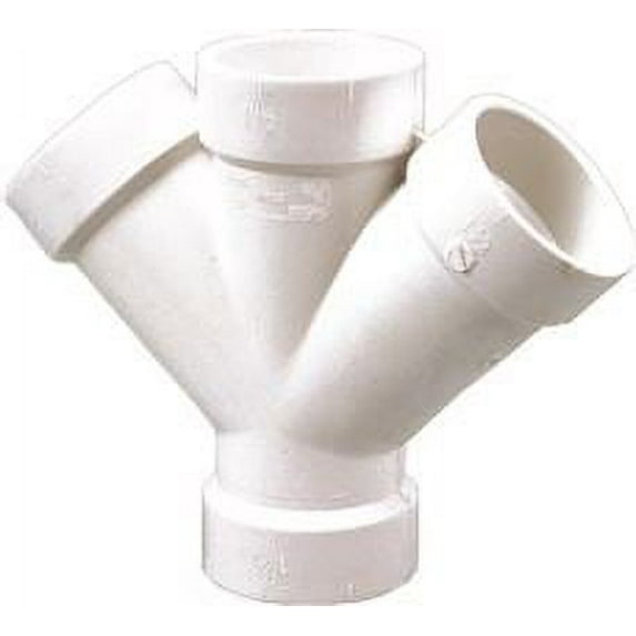 Dwv Pvc Double Wye 4 In. X 4 In. X 3 In. X 3 In. - Walmart.com